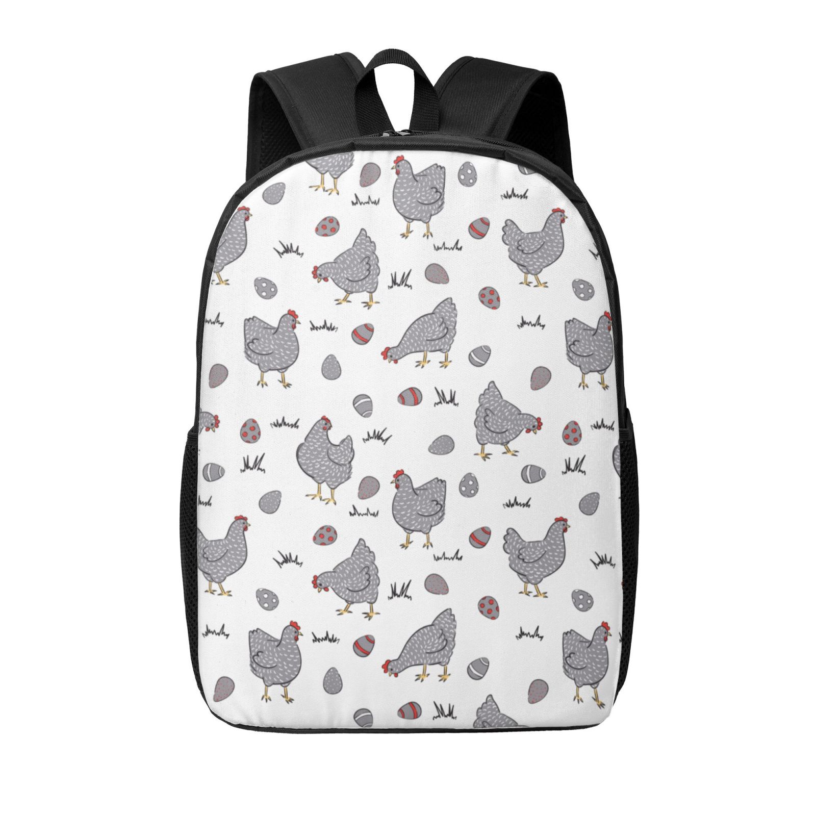 Tarvel Laptop Backpack for Women Men Cartoon Cute Chicken Egg Gray 17 ...