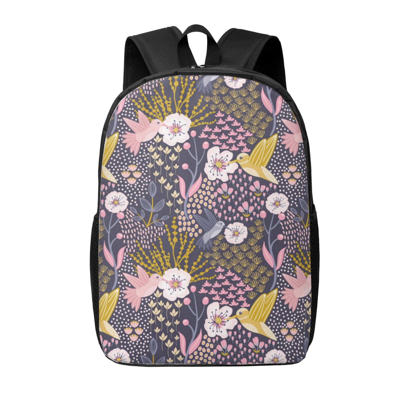 Tarvel Laptop Backpack for Women Men Cartoon Hummingbird Flower 17 Inch ...