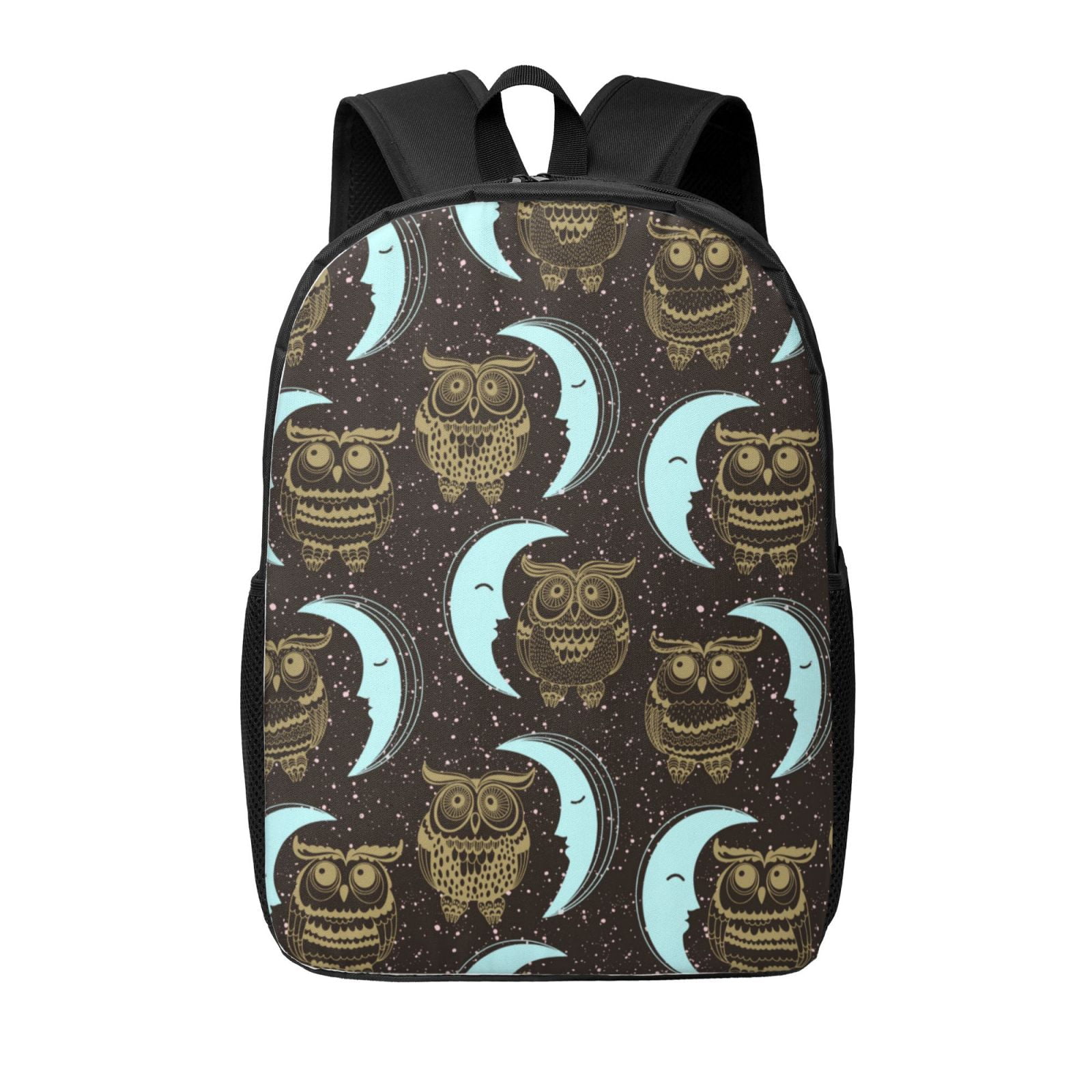 Tarvel Laptop Backpack for Women Men Cartoon owls moon night starry sky 17 Inch Backpack for ...