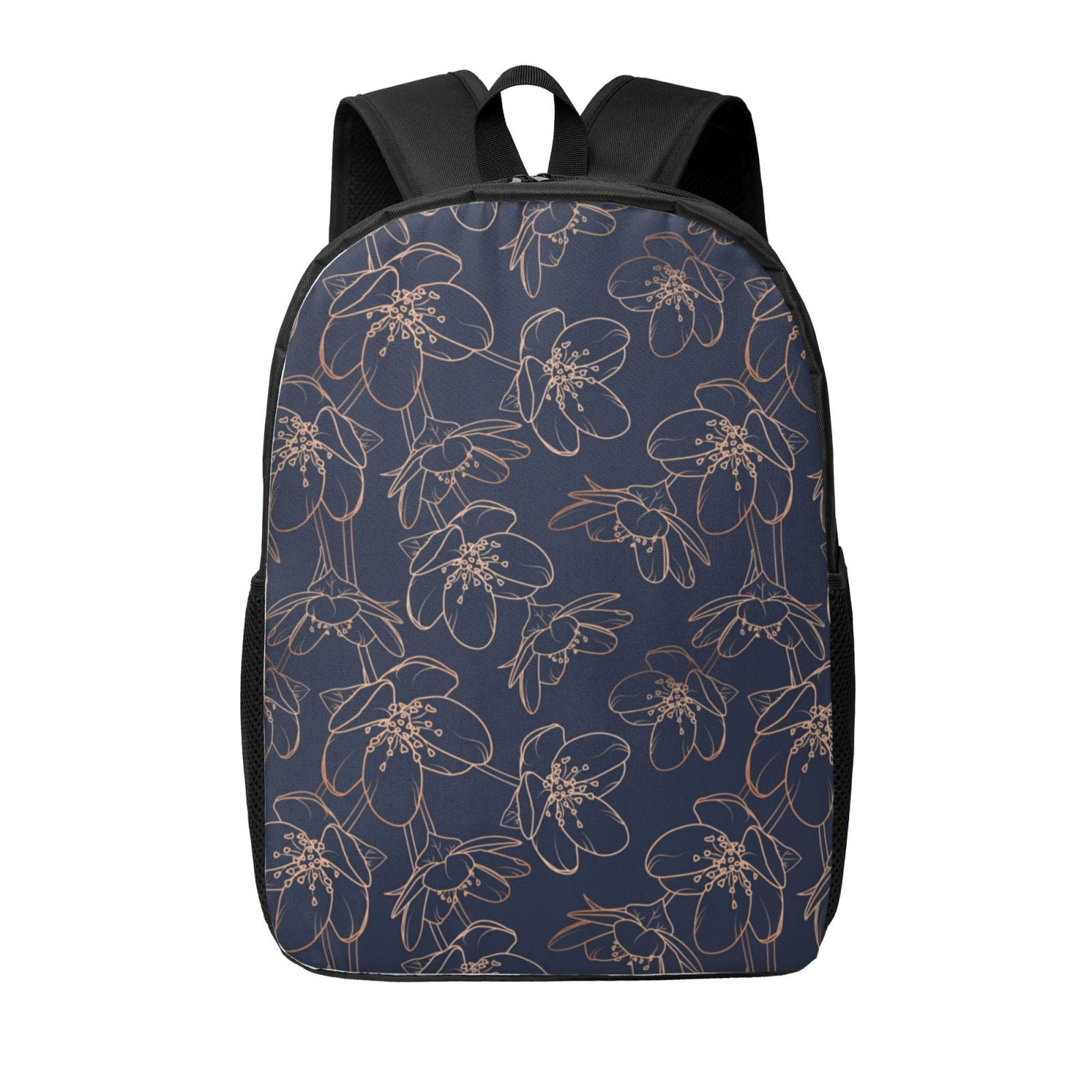 Tarvel Laptop Backpack for Women Men Copper-Gold Gloss Outline berry 17 ...