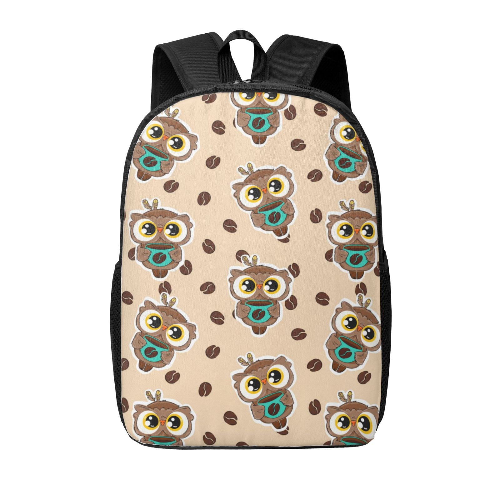 Tarvel Laptop Backpack for Women Men Cute Coffee Owls 17 Inch Backpack for School, Computer ...