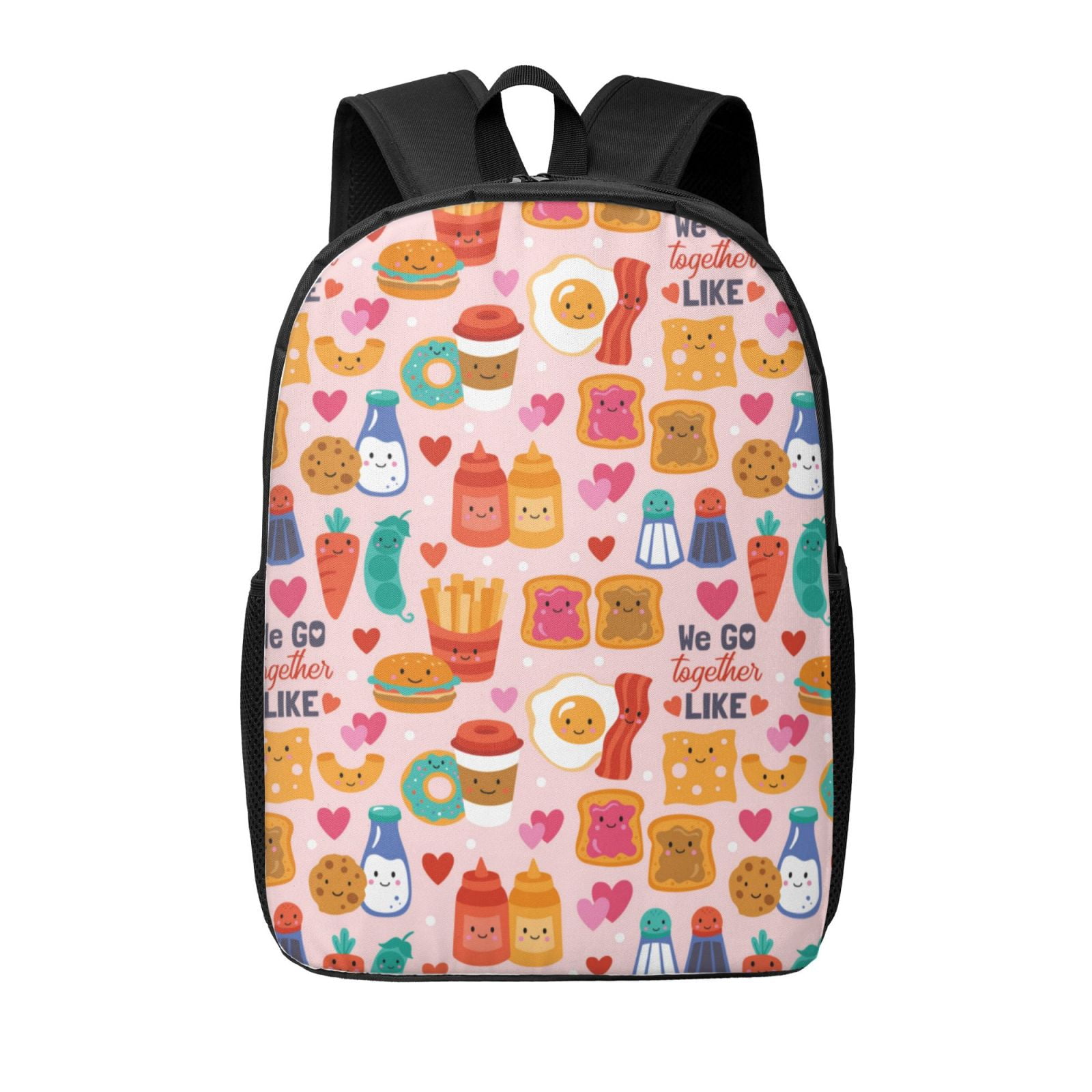 Tarvel Laptop Backpack for Women Men Cute Food Egg Bread Fries 17 Inch ...