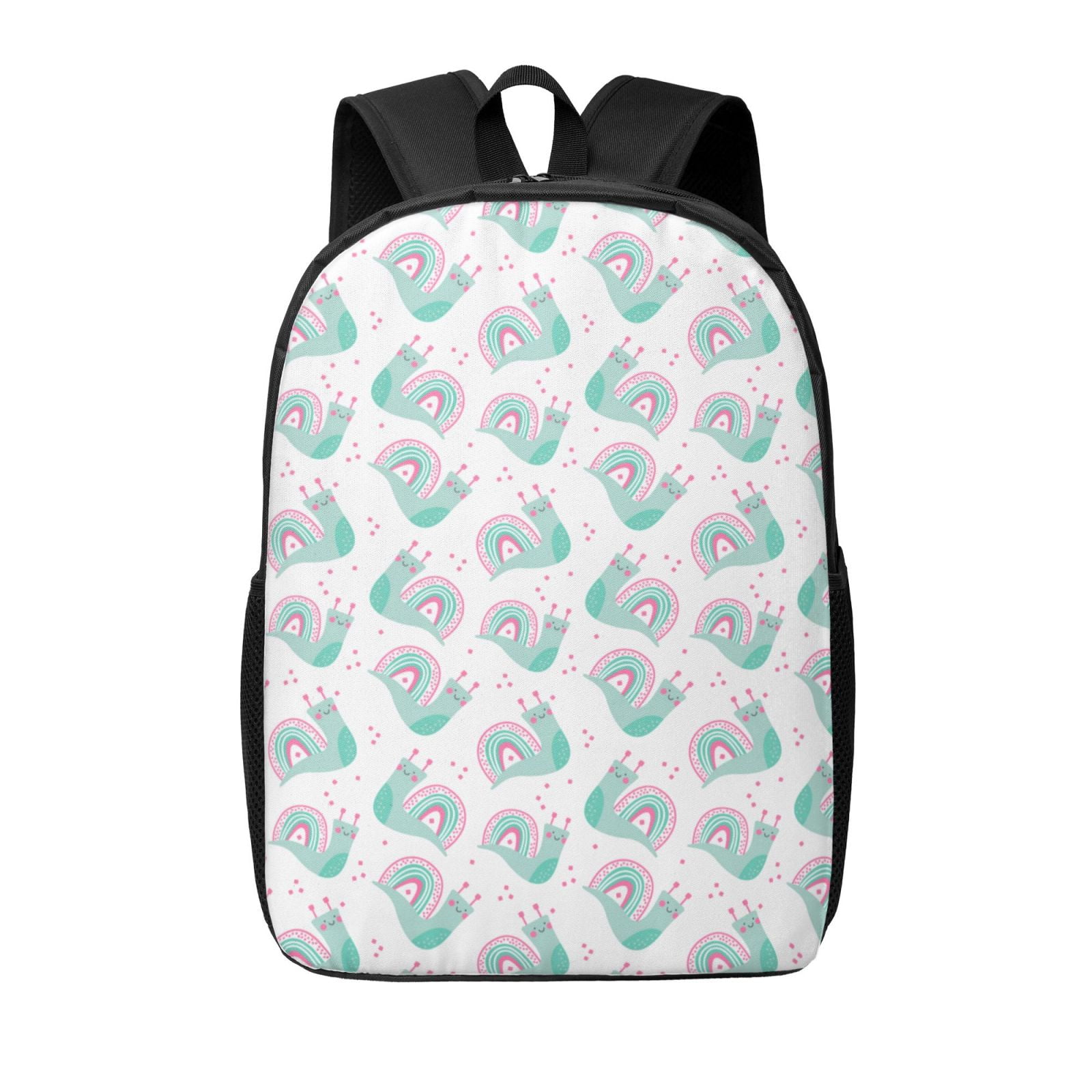 Tarvel Laptop Backpack for Women Men Cute Light Pink Green Snails 17 ...