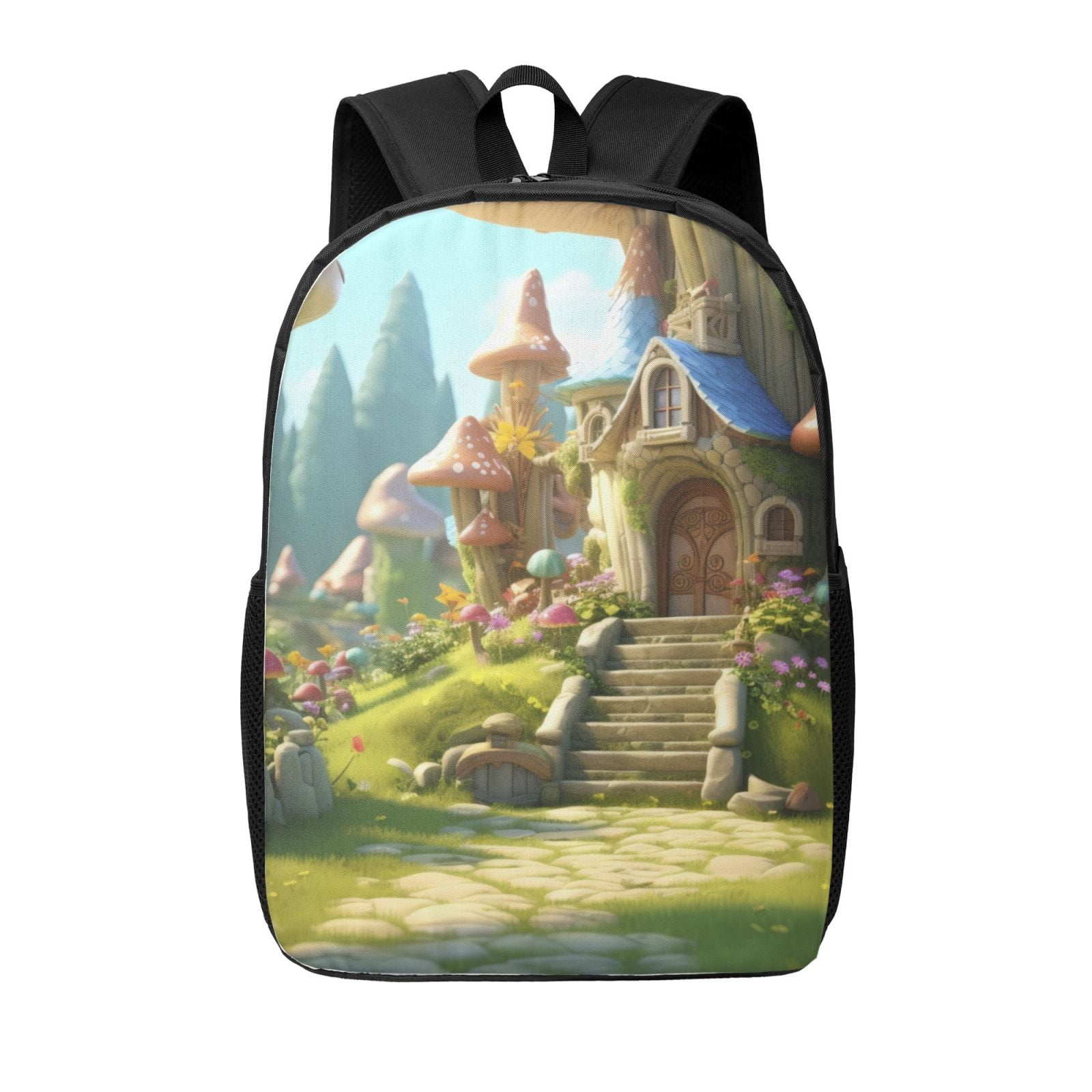 Tarvel Laptop Backpack for Women Men Cute Mushroom Town A 17 Inch ...