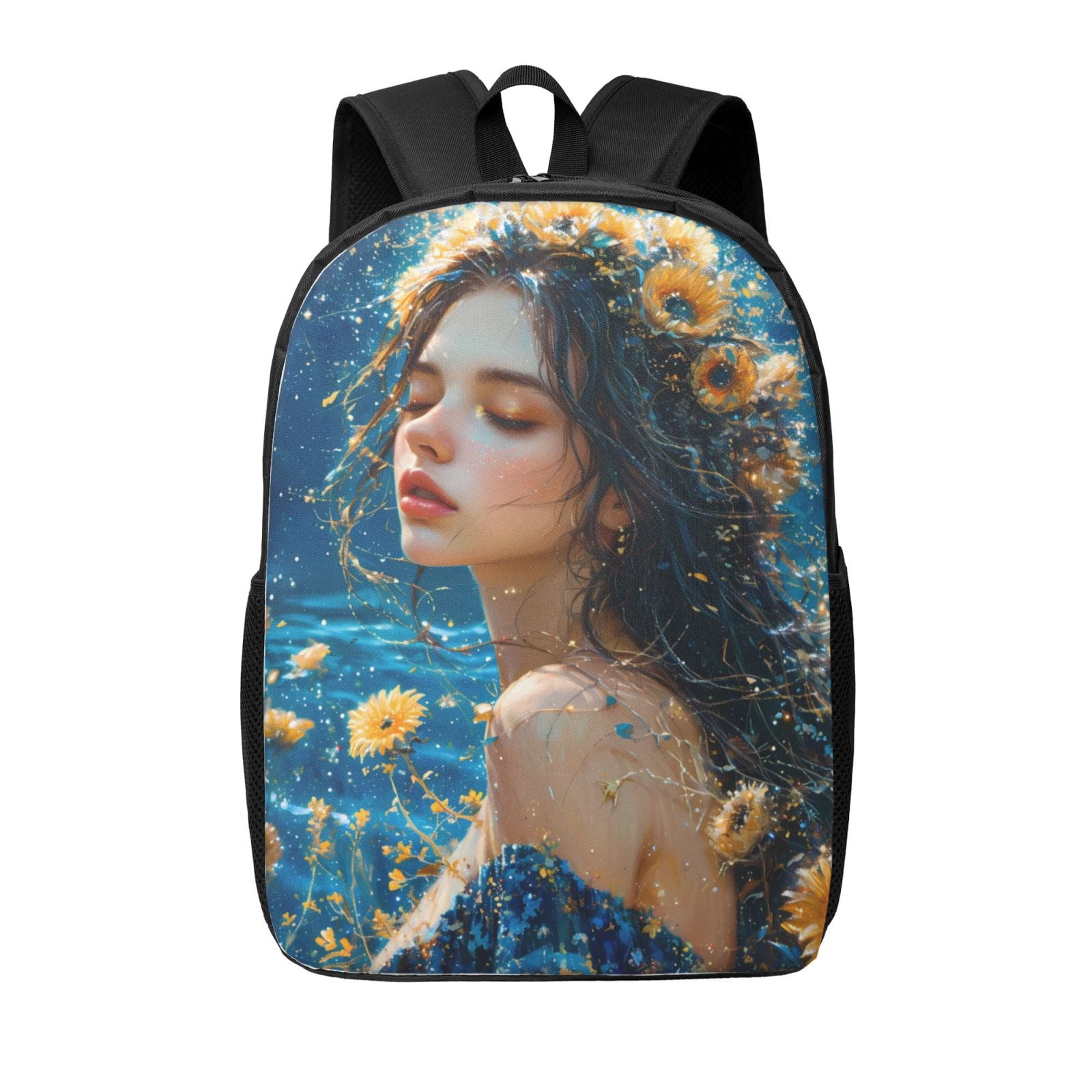 Tarvel Laptop Backpack for Women Men Fresh Sunflower Beautiful Woman 17 ...