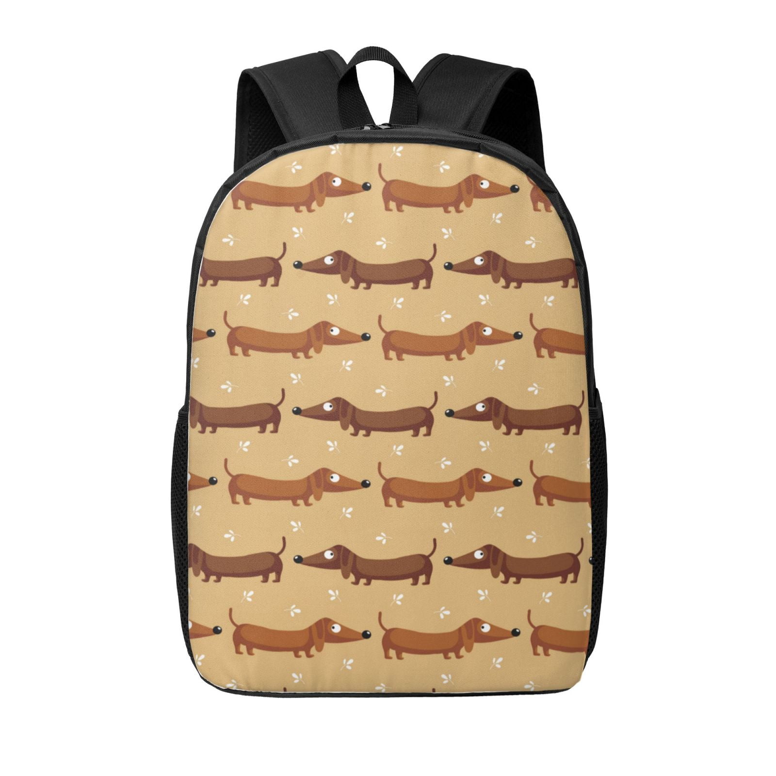Tarvel Laptop Backpack for Women Men Funny Dachshund Dog Puppy Flower ...