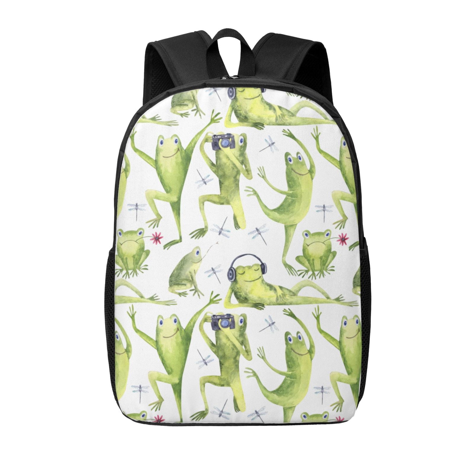 Tarvel Laptop Backpack for Women Men Funny Frogs dancing camera cute 17 ...