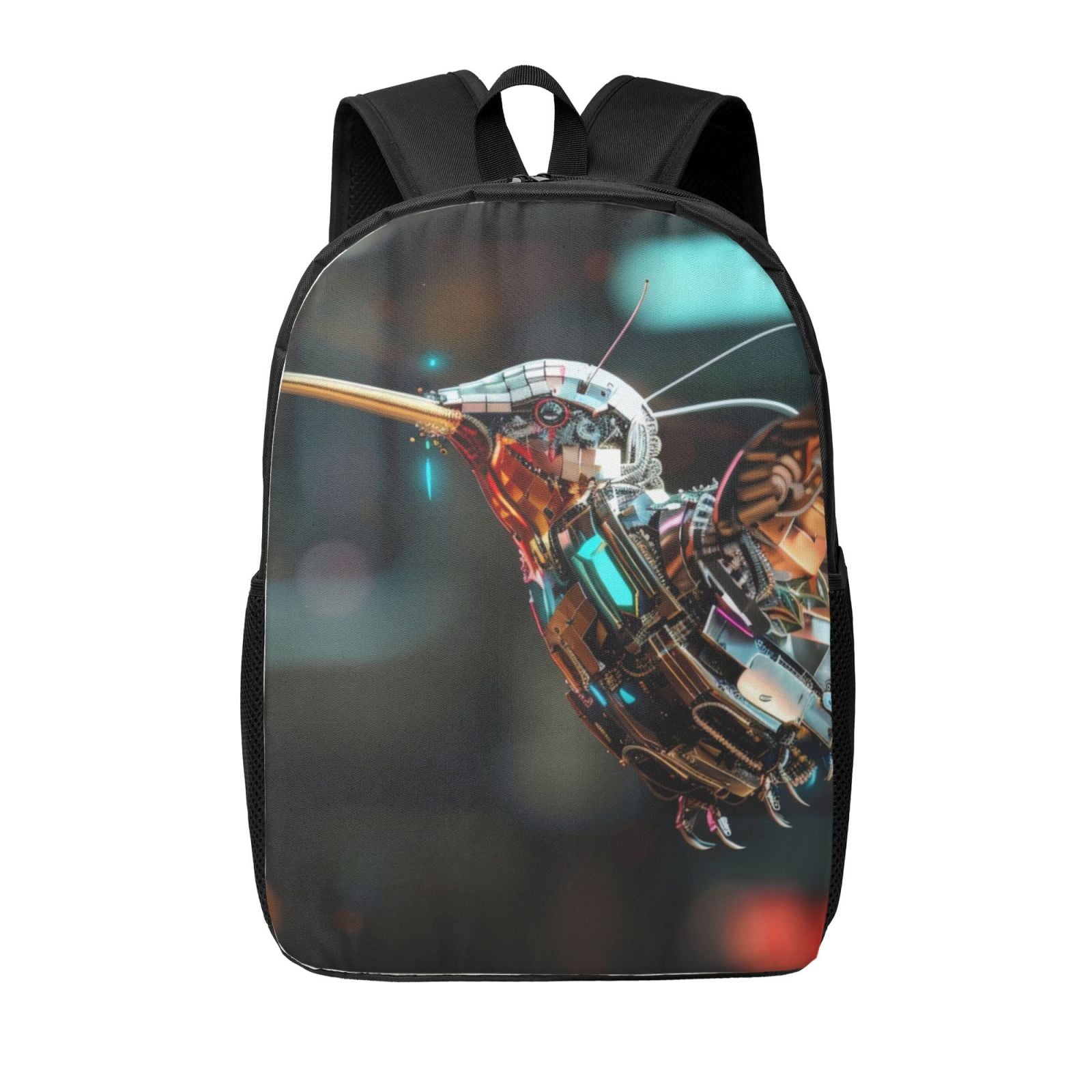 Tarvel Laptop Backpack for Women Men Futuristic Robot Hummingbird 17 ...