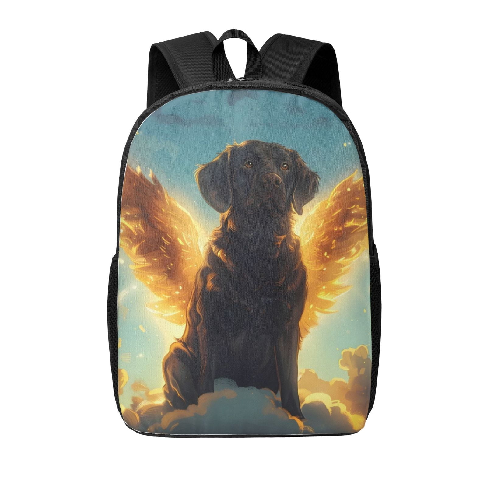Tarvel Laptop Backpack for Women Men Golden Cloud Winged Dog 17 Inch ...