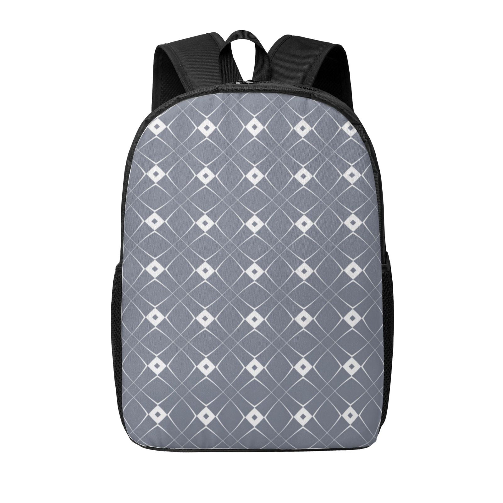 Tarvel Laptop Backpack for Women Men Gray White Geometric Pattern 17 ...