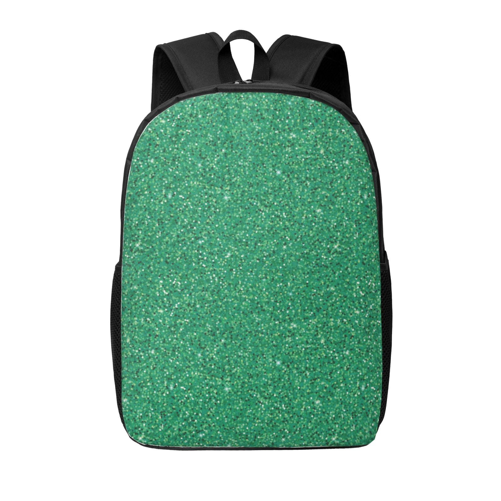 Tarvel Laptop Backpack for Women Men Green lightning Glitter A 17 Inch ...