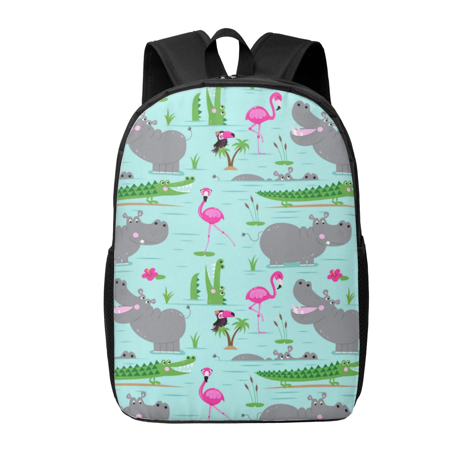Tarvel Laptop Backpack for Women Men Hippo With Flamingos And ...