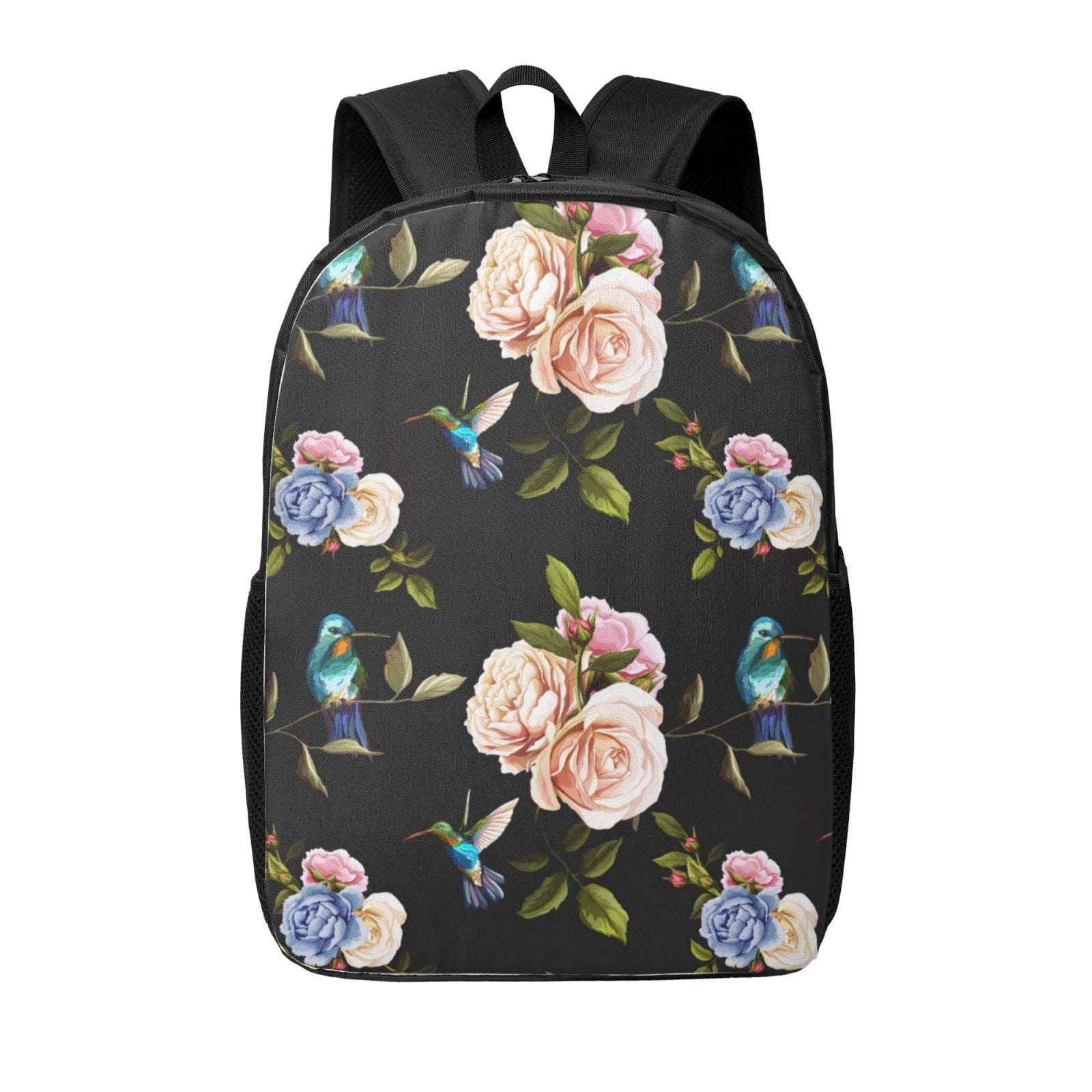 Tarvel Laptop Backpack for Women Men Hummingbird Carnation Black 17 ...