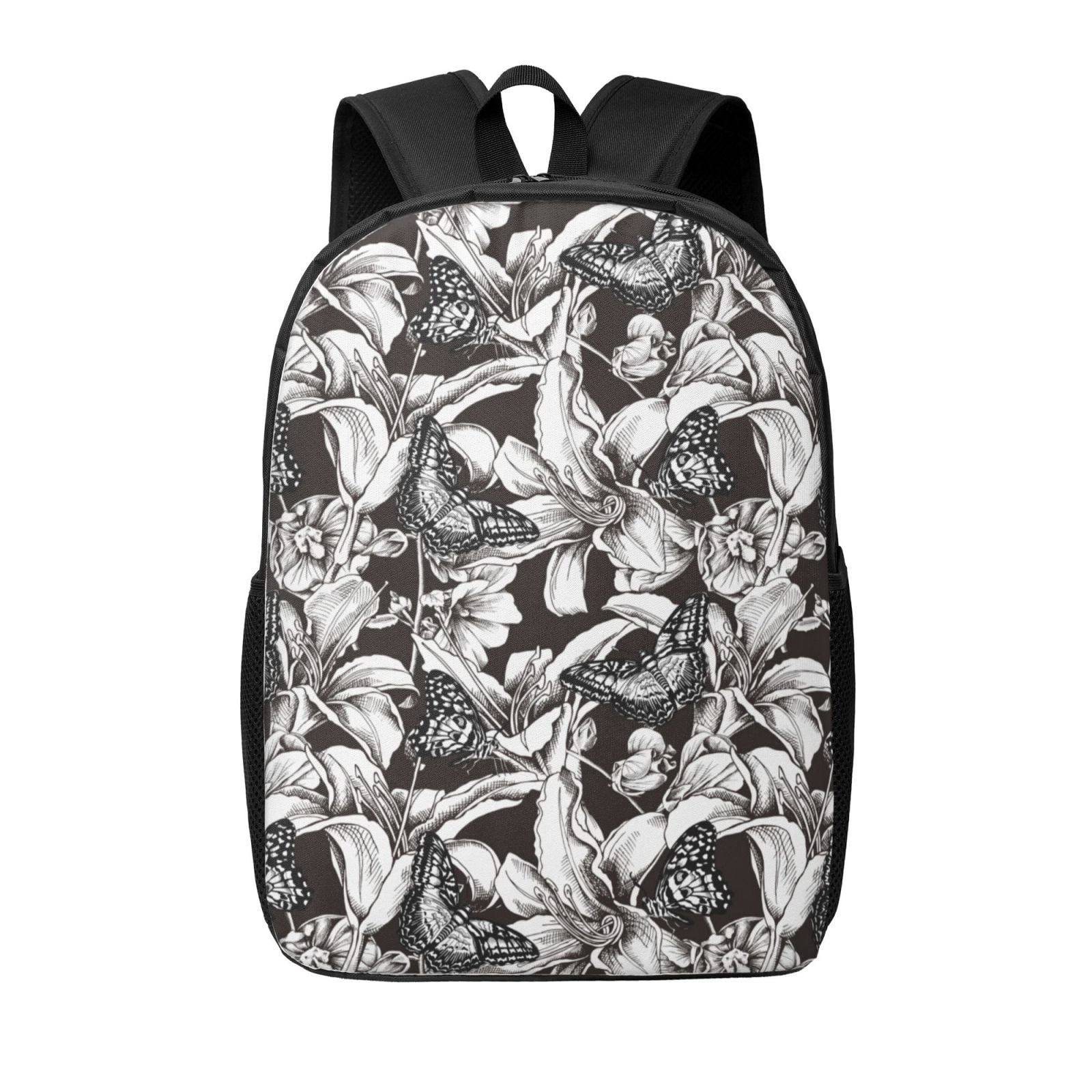 Tarvel Laptop Backpack for Women Men Lilies Flowers Butterfly 17 Inch ...