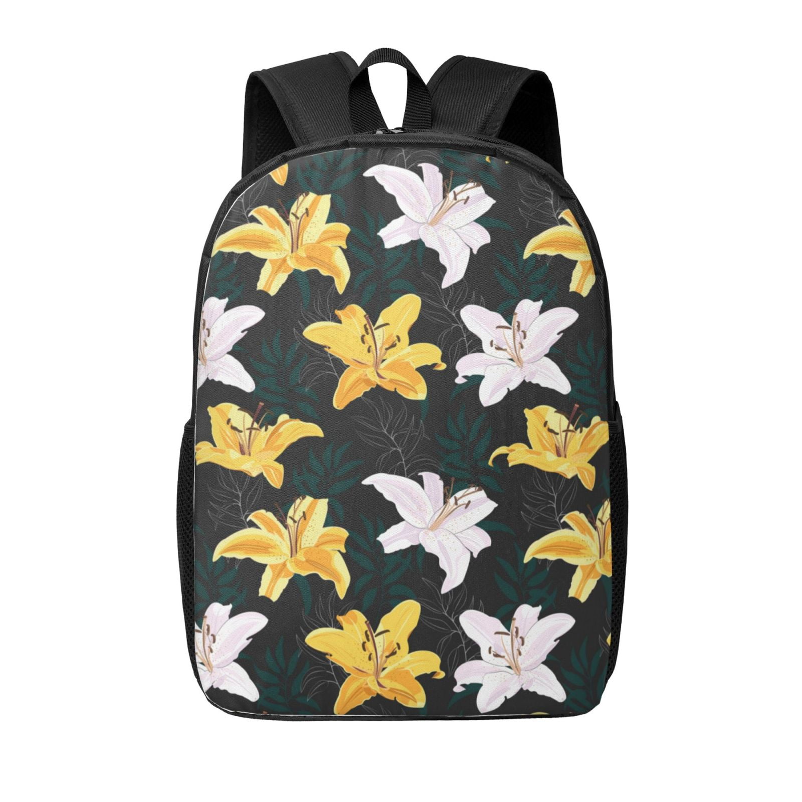 Tarvel Laptop Backpack for Women Men Lilies Flowers White Yellow 17 ...