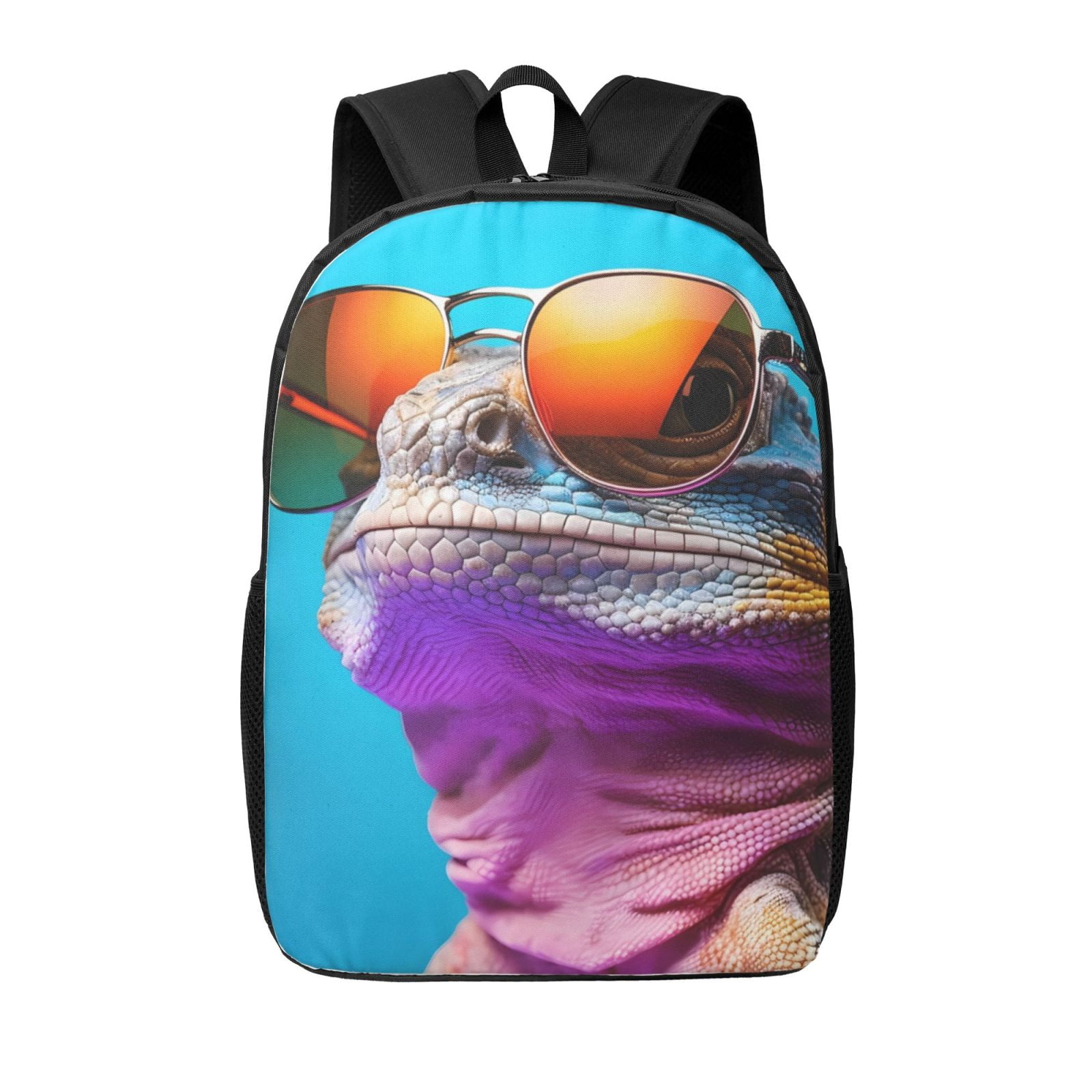Tarvel Laptop Backpack for Women Men Lizard With Sunglasses Colorful 17 ...