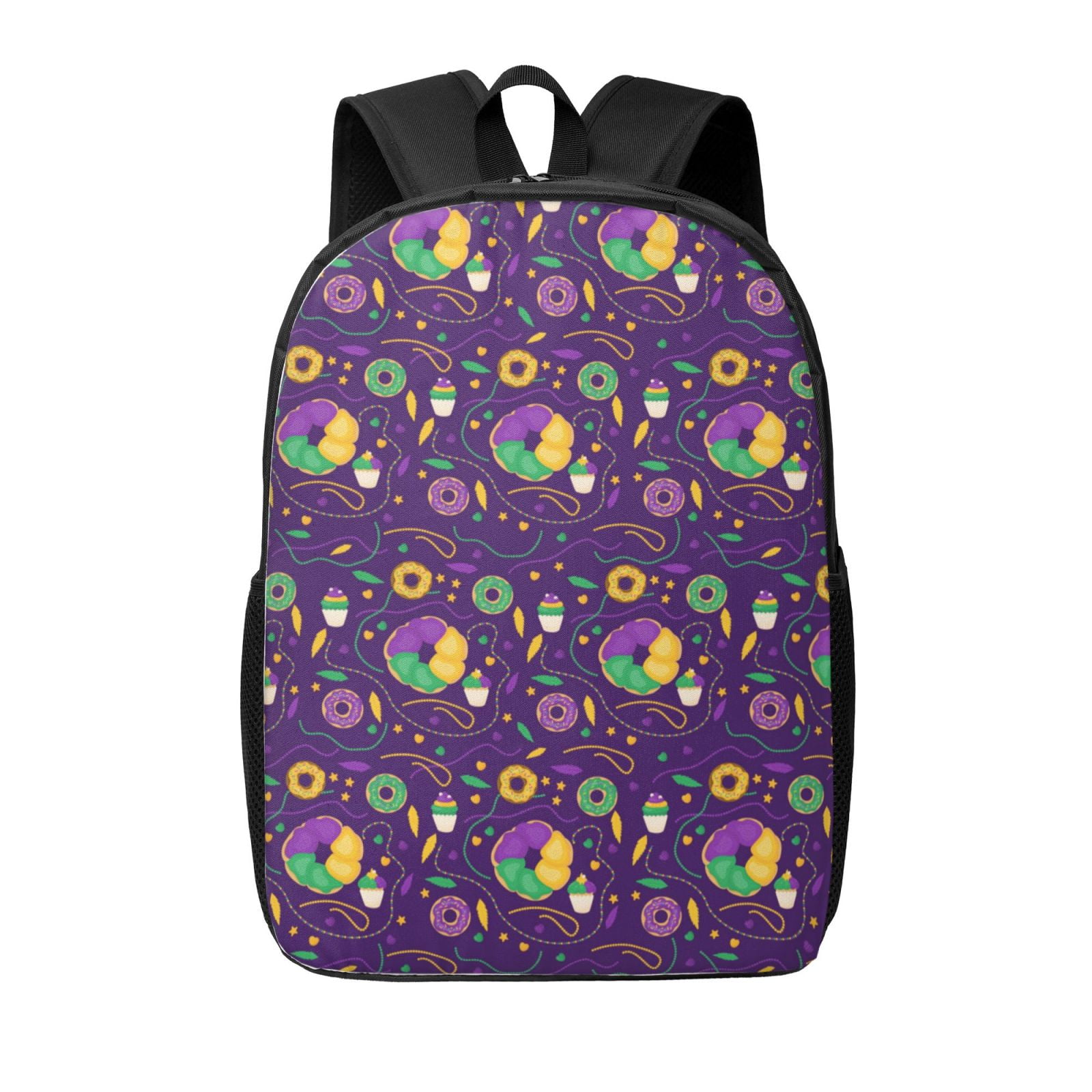Tarvel Laptop Backpack for Women Men Mardi Gras and Donuts 17 Inch ...