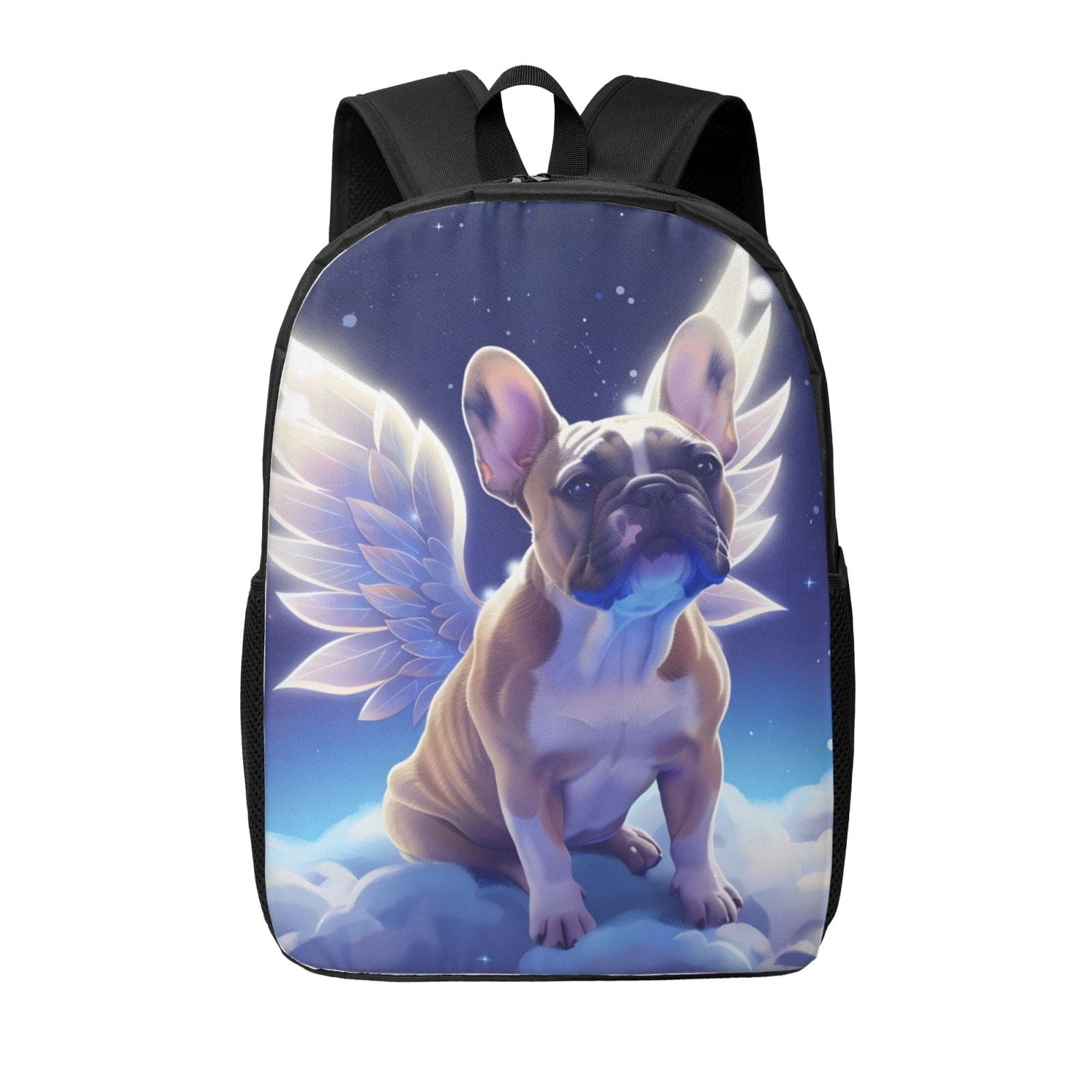 Tarvel Laptop Backpack for Women Men Night Sky Winged French Bulldog 17 ...