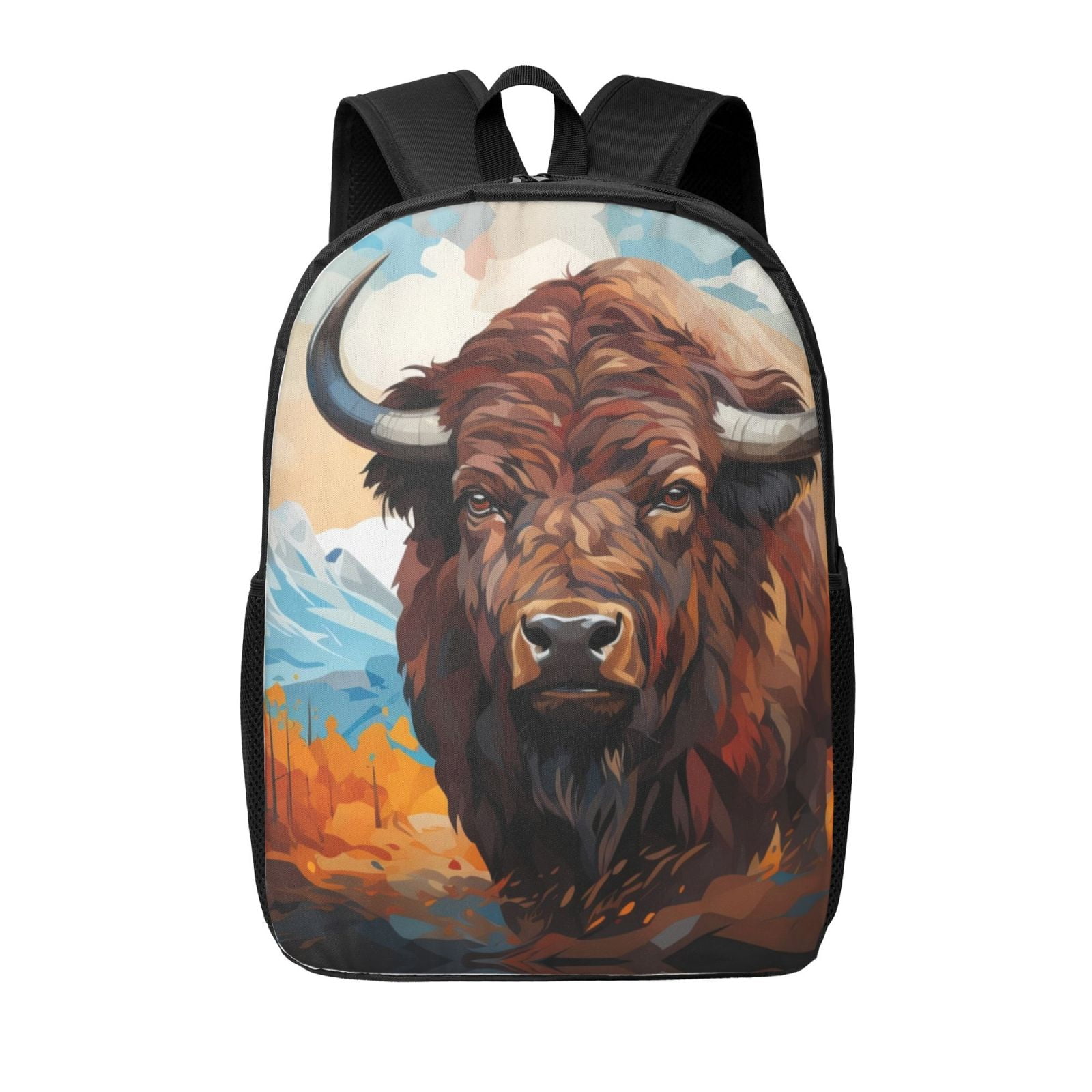 Tarvel Laptop Backpack for Women Men Oil Painting Style Iceberg Yak 17 ...