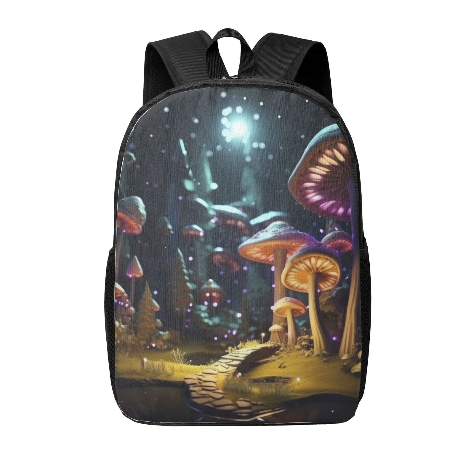 Tarvel Laptop Backpack for Women Men Purple Glowing Mushroom 17 Inch ...