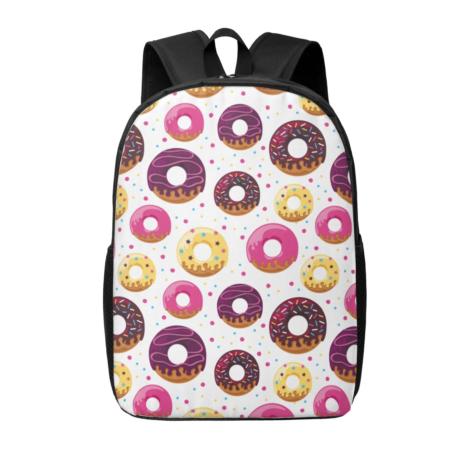 Tarvel Laptop Backpack for Women Men Purple Yellow Donut Print 17 Inch ...