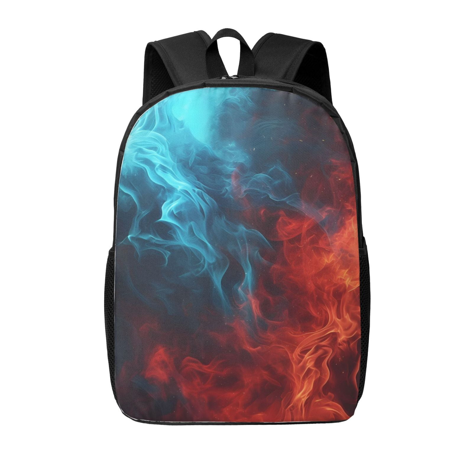 Tarvel Laptop Backpack for Women Men Red and Blue Fire 17 Inch Backpack ...