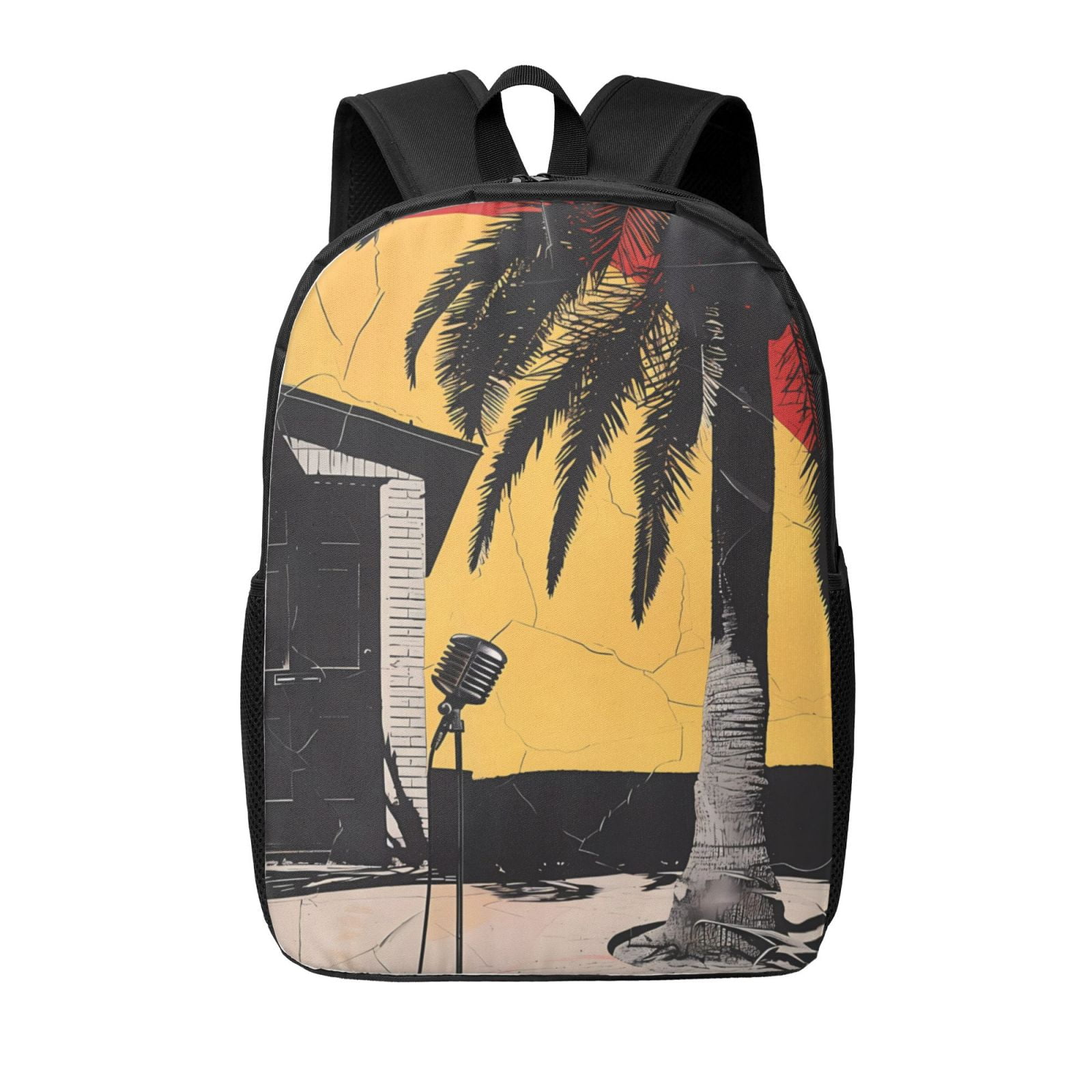 Tarvel Laptop Backpack for Women Men Retro Tropical Microphone 17 Inch ...