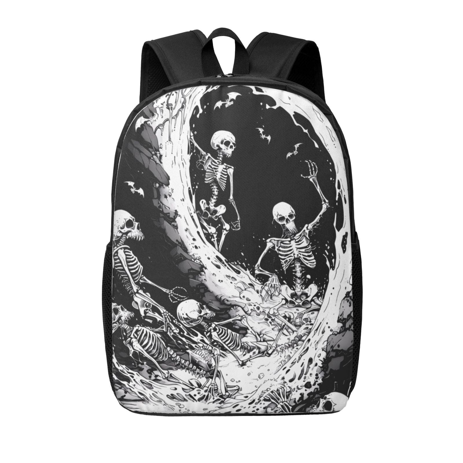 Tarvel Laptop Backpack for Women Men Skeleton Wave Artwork 17 Inch ...