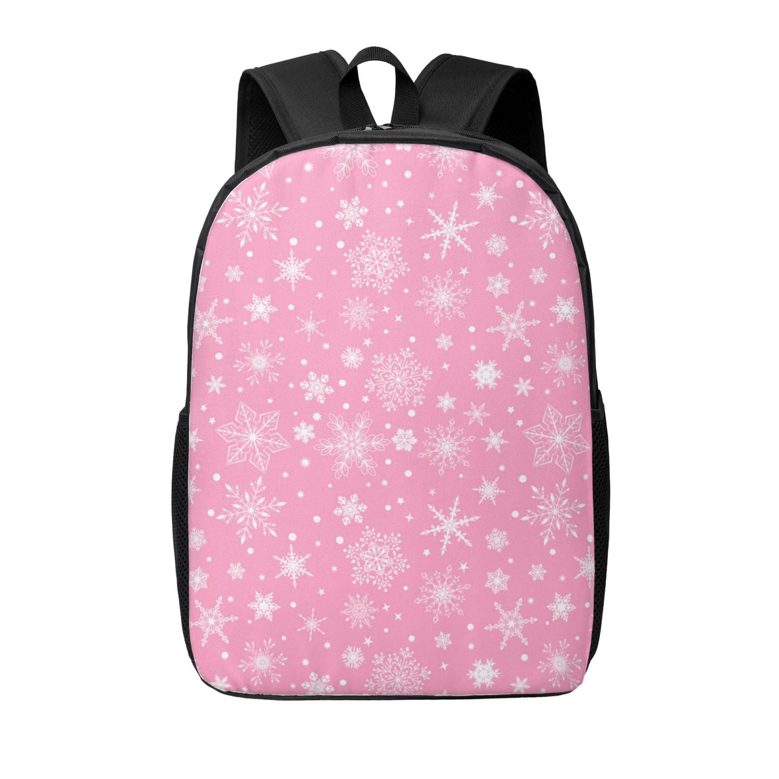 Tarvel Laptop Backpack for Women Men Snowflake pink backgrounds 17 Inch ...