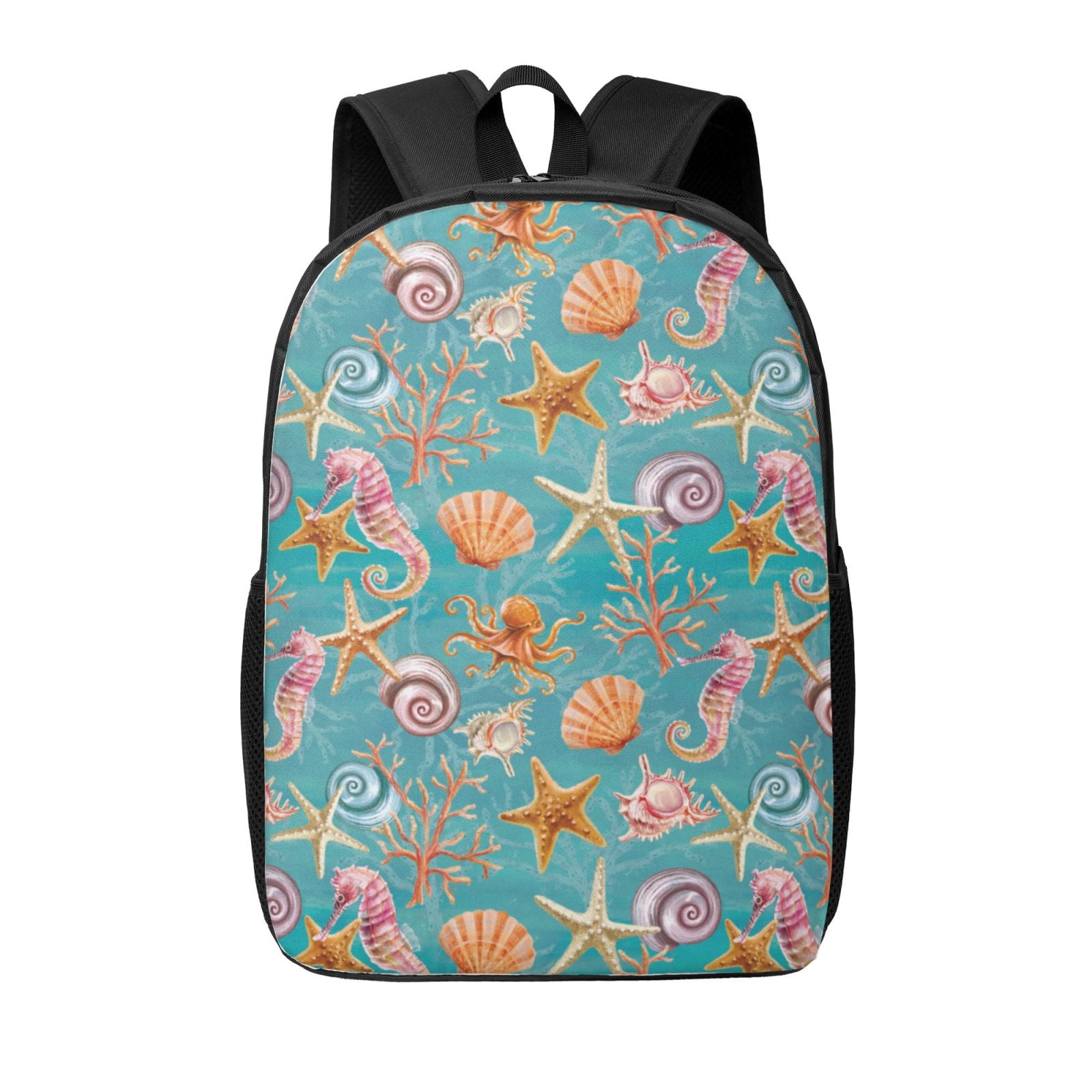 Tarvel Laptop Backpack for Women Men Starfish Seahorse Scallops 17 Inch ...