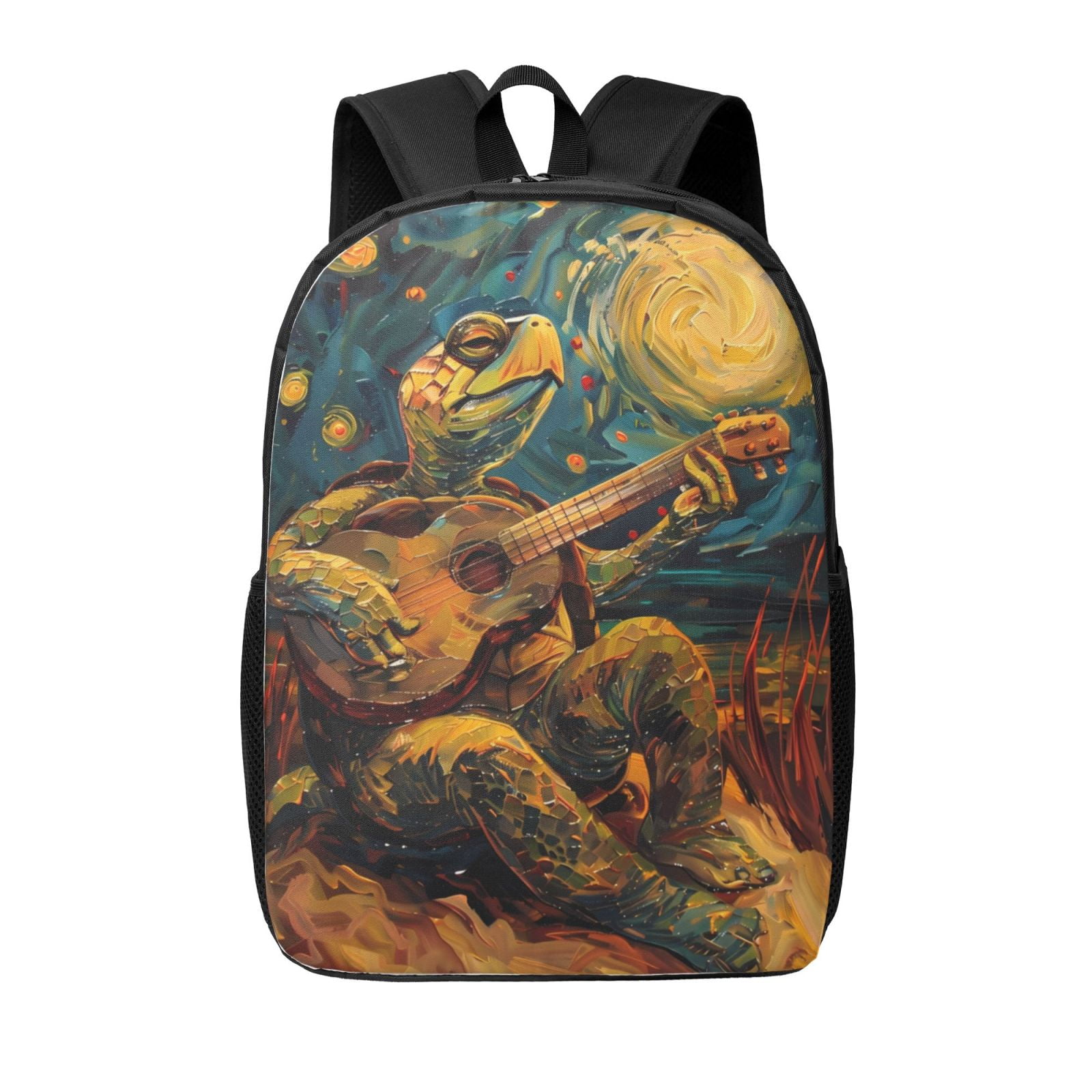 Tarvel Laptop Backpack for Women Men Starry Night Guitar Turtle 17 Inch ...