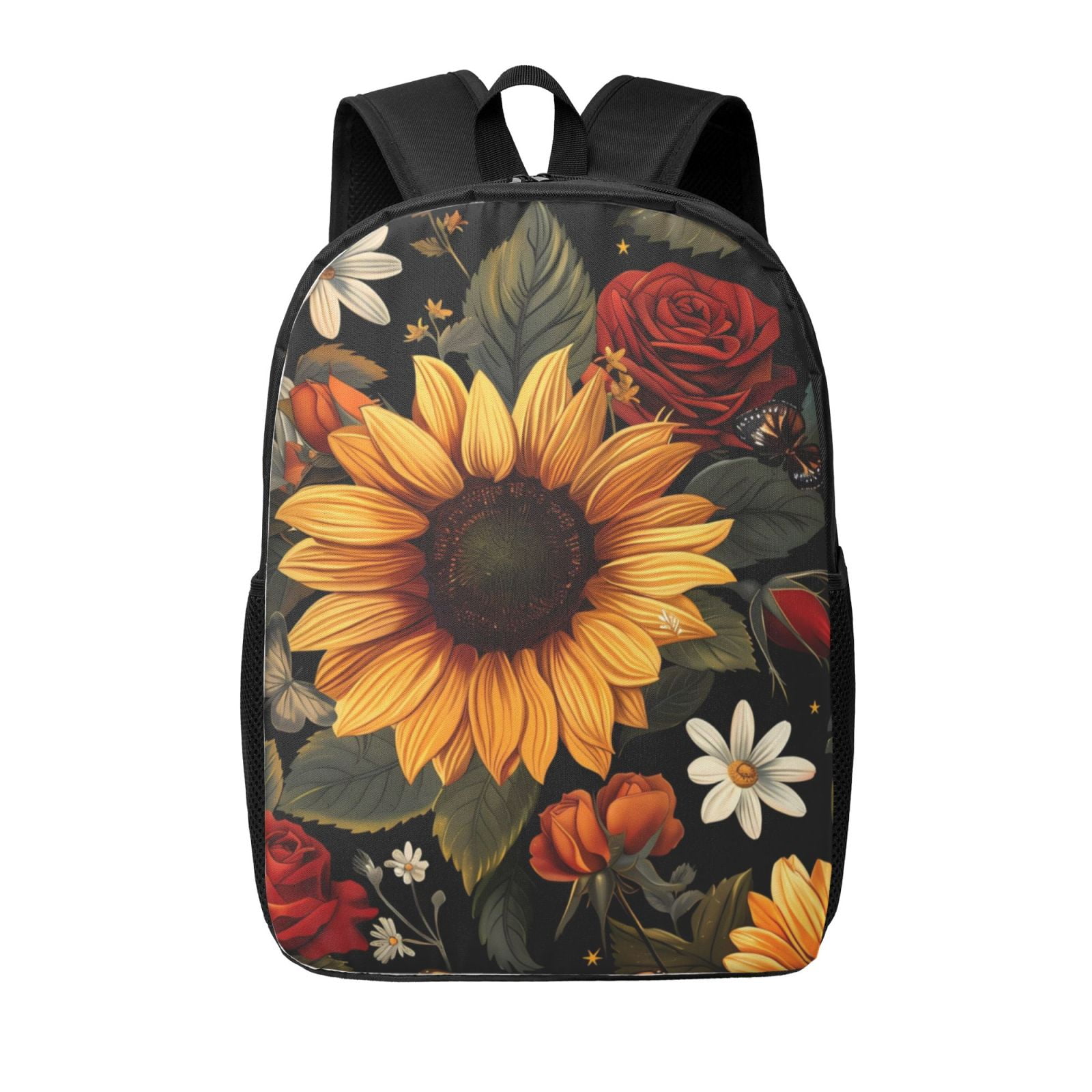 Tarvel Laptop Backpack for Women Men Sunflower Floral Butterfly 17 Inch ...