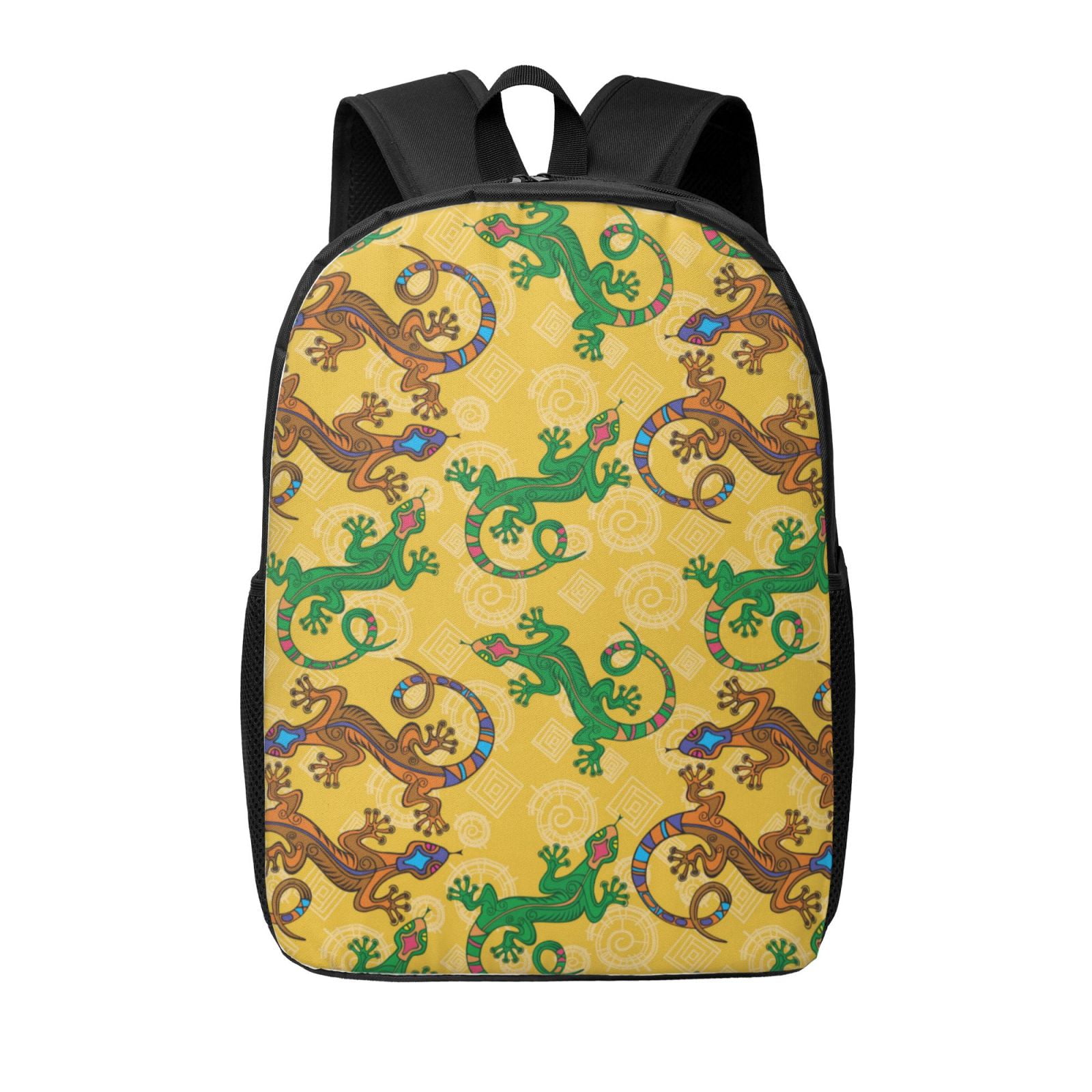 Tarvel Laptop Backpack for Women Men Tropical Funny Lizard Yellow 17 ...