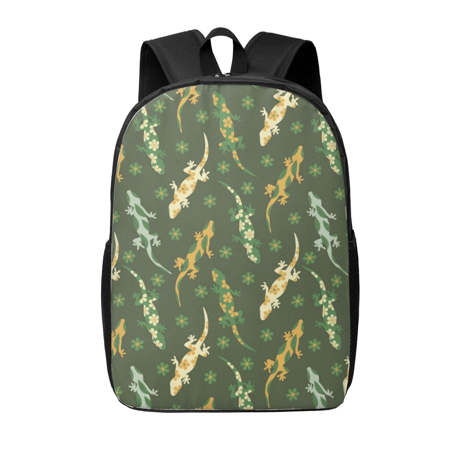 Tarvel Laptop Backpack for Women Men Tropical Lizard Gecko Green 17 ...