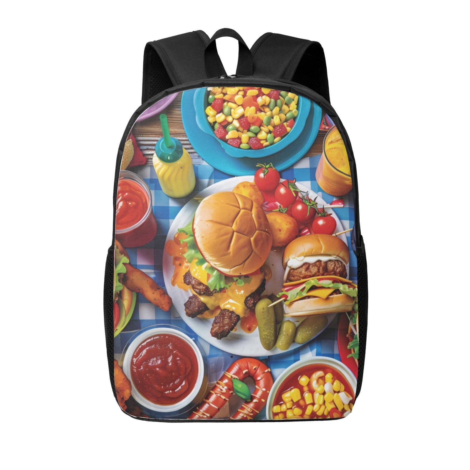 Tarvel Laptop Backpack for Women Men Vibrant Picnic Food Spread 17 Inch ...