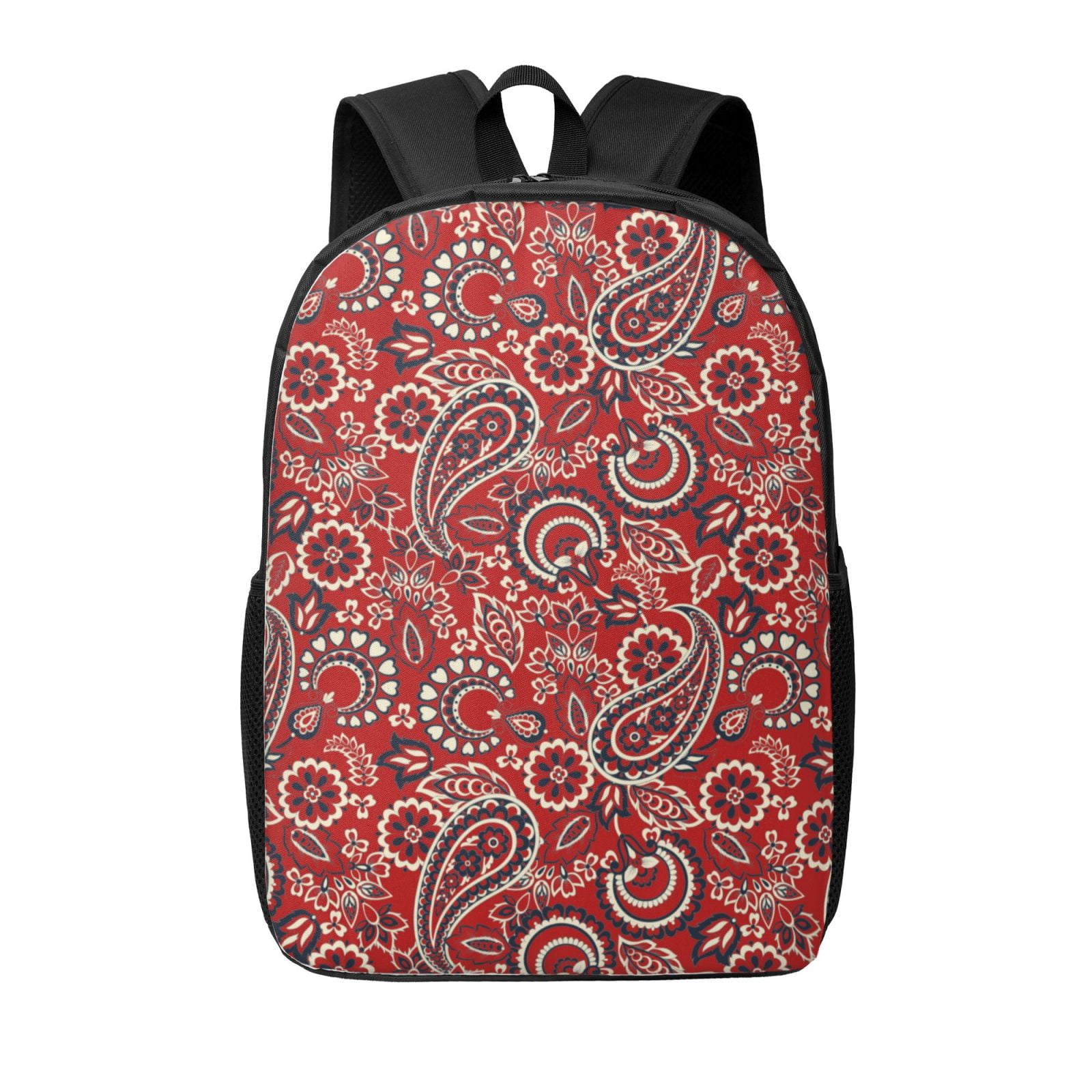 Tarvel Laptop Backpack for Women Men Vintage Red Paisley 17 Inch ...