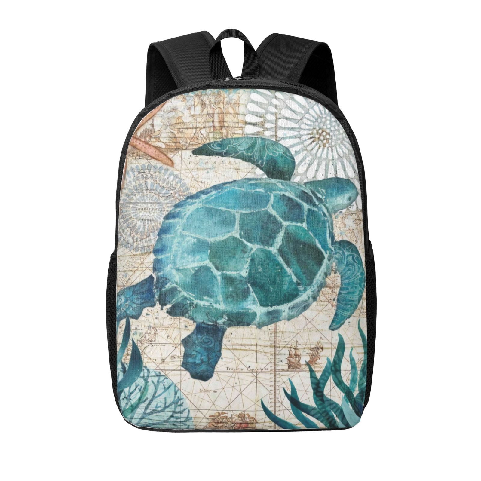 Tarvel Laptop Backpack for Women Men Watercolor Sea Turtle 17 Inch ...