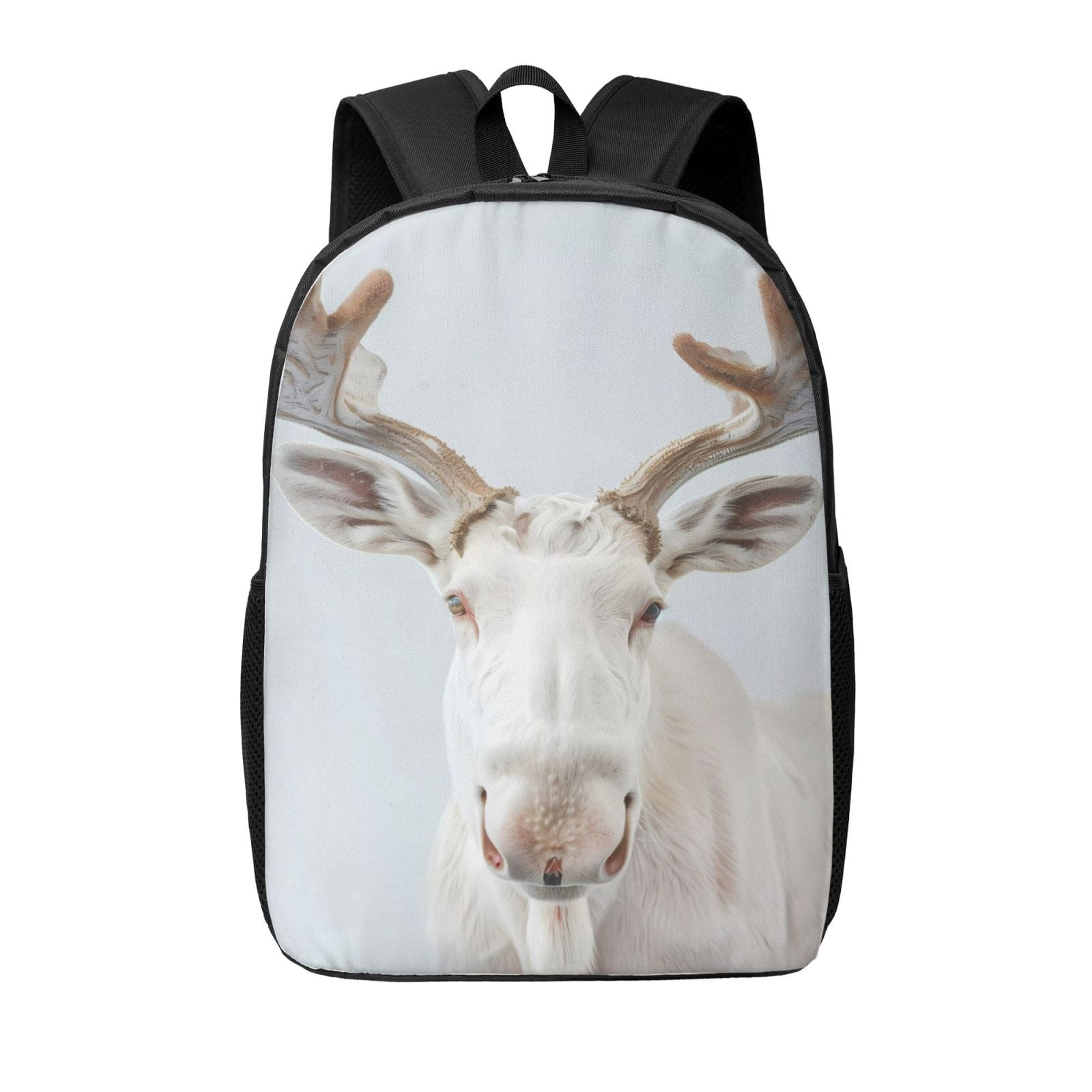 Tarvel Laptop Backpack for Women Men White Reindeer Portrait 17 Inch ...