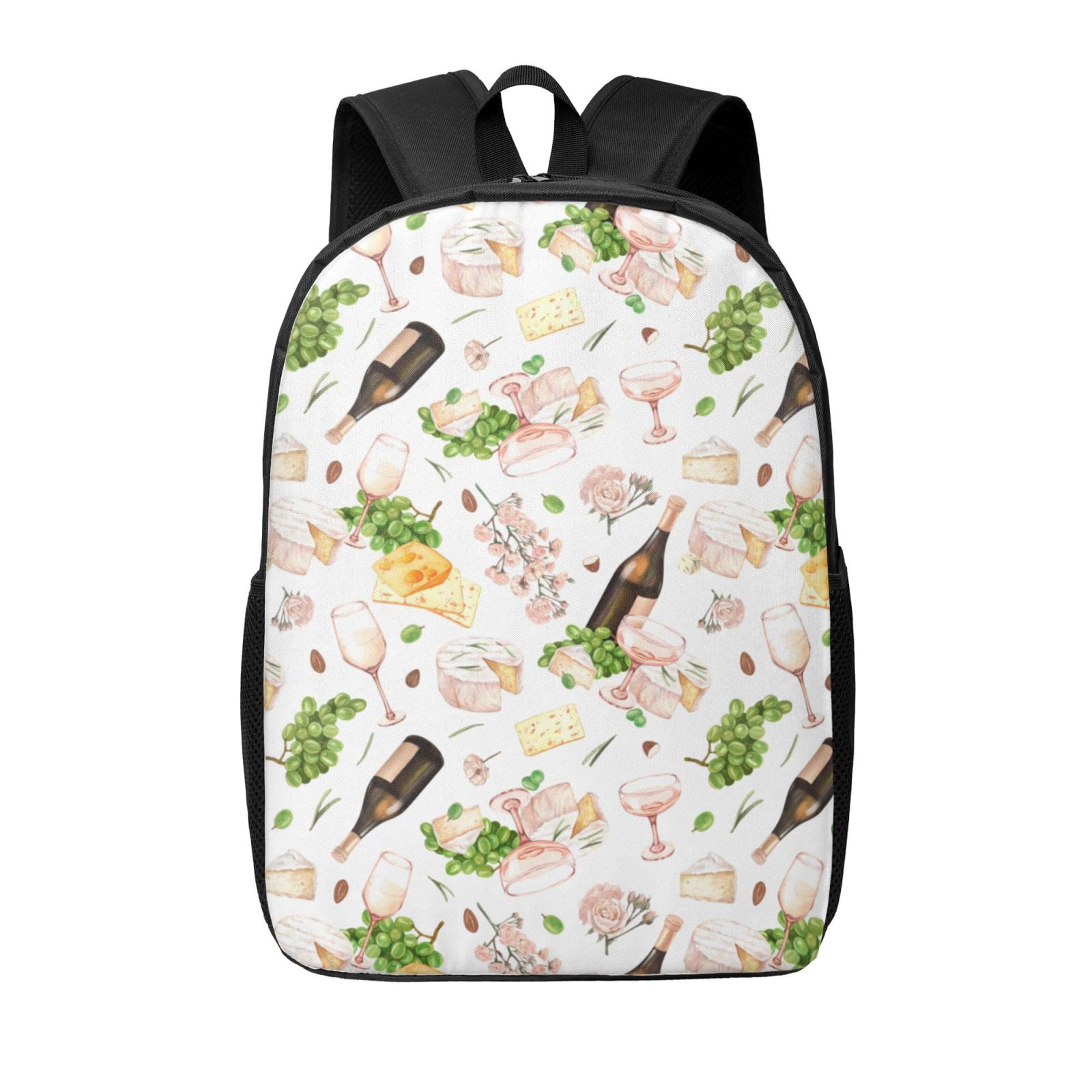 Tarvel Laptop Backpack for Women Men Wine Print No.J933 17 Inch ...