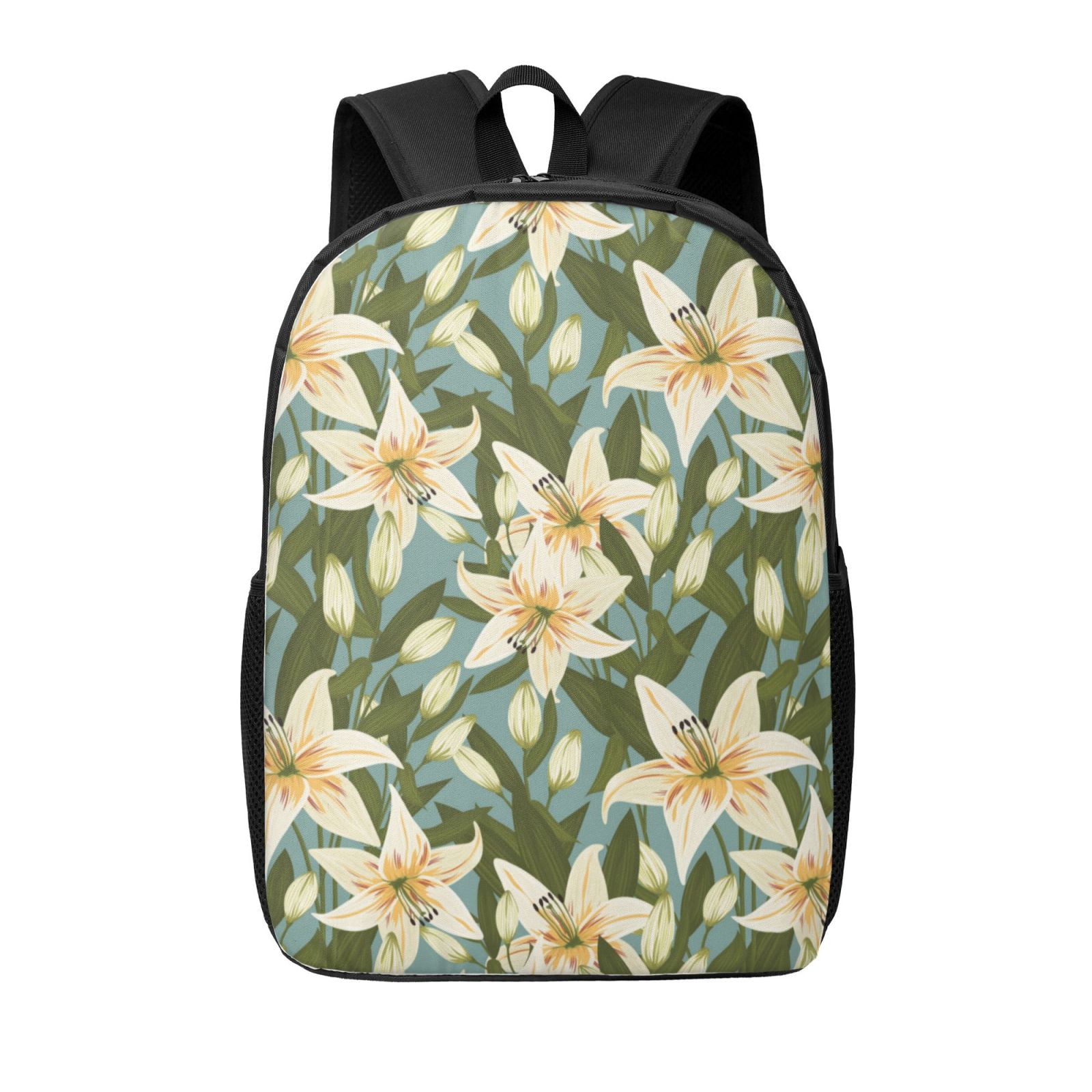 Tarvel Laptop Backpack for Women Men Yellow Red Lilies Flowers 17 Inch ...