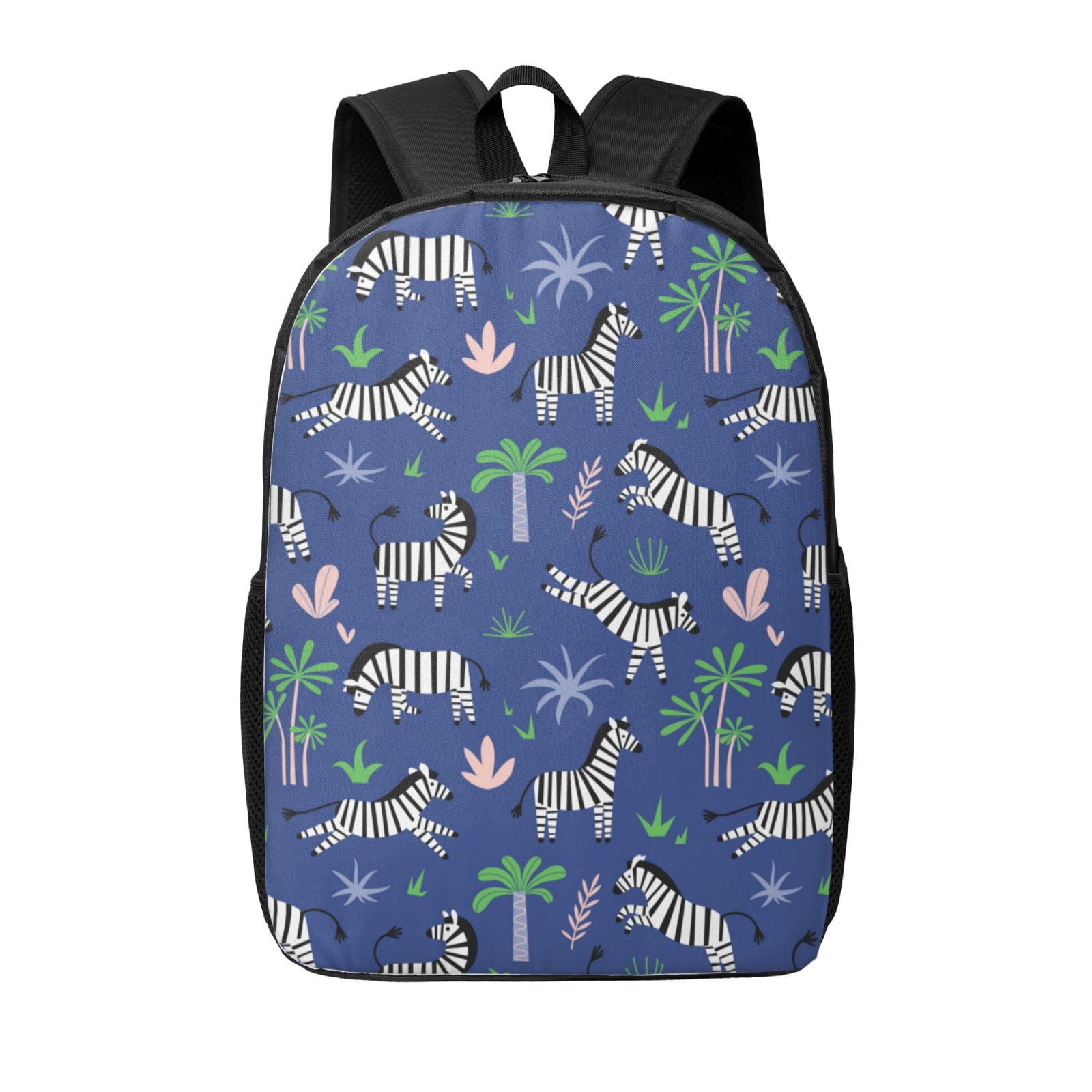 Tarvel Laptop Backpack for Women Men funny cartoon zebras blue 17 Inch ...