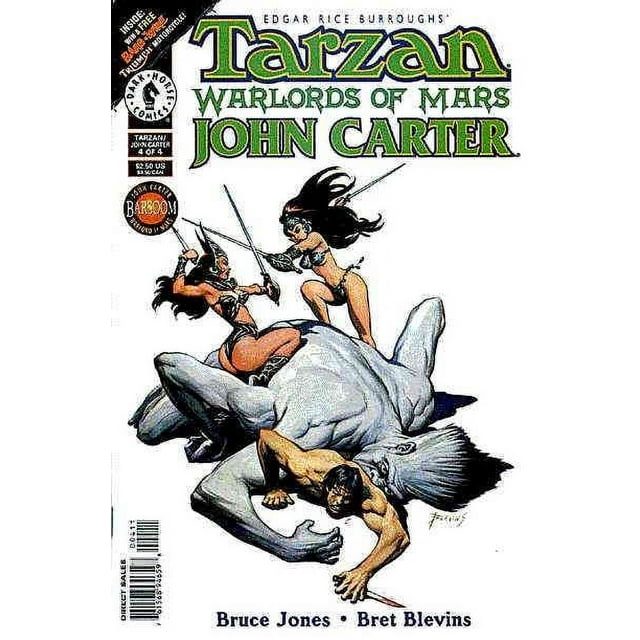 Tarzan/John Carter: Warlords of Mars #4 VF ; Dark Horse Comic Book ...