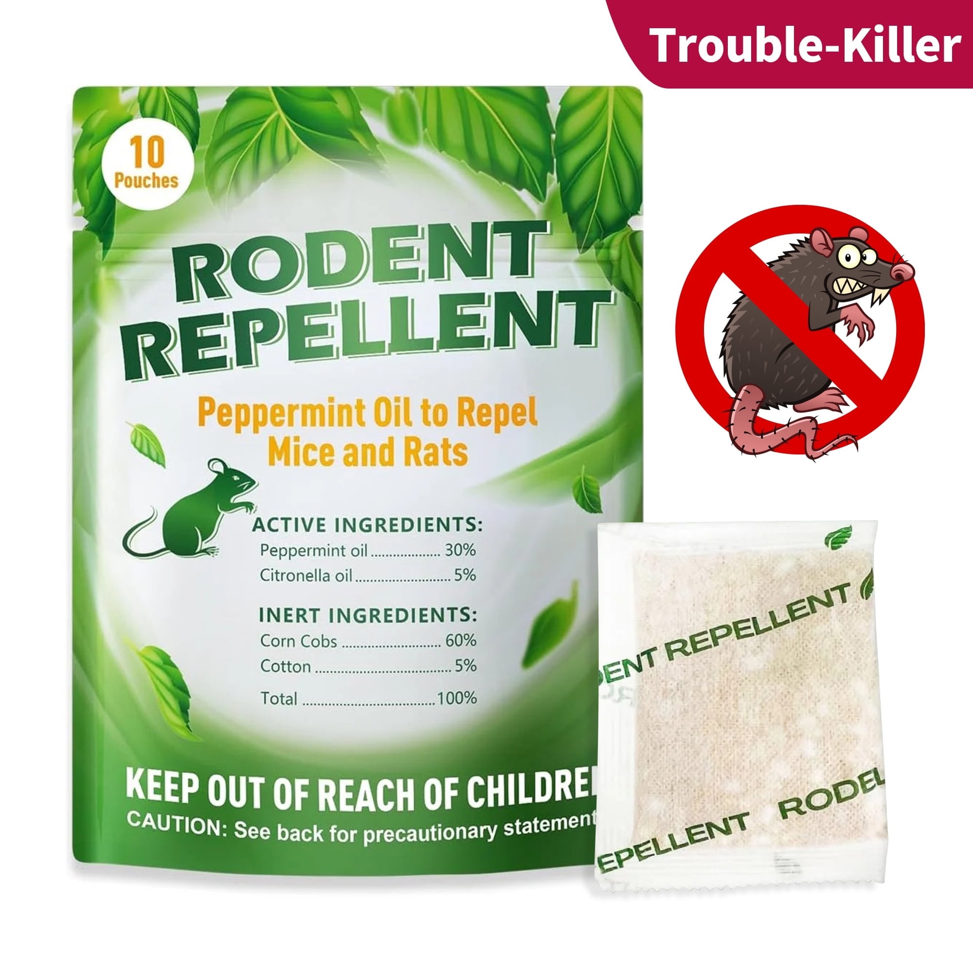 Tasajee 10 Pack Indoor Mice Repellent Rodent Repellent Natural ...