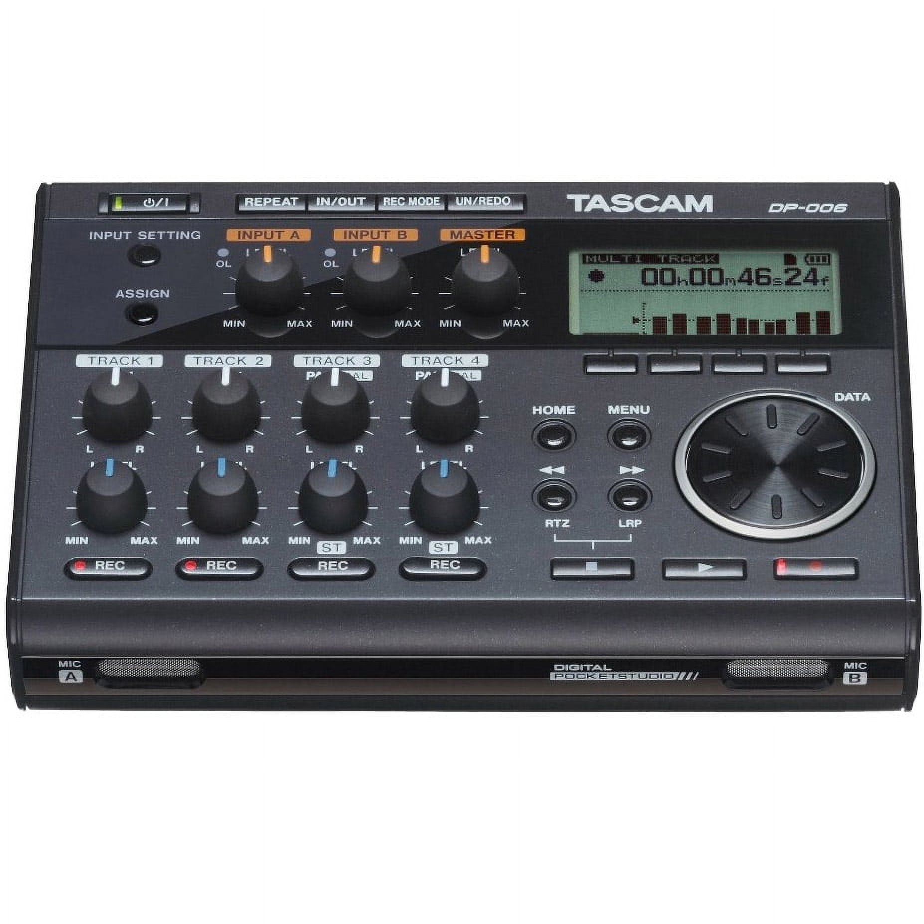 Tascam DP-006 6-Track Digital Pocketstudio Multi-Track Audio Recorder ...