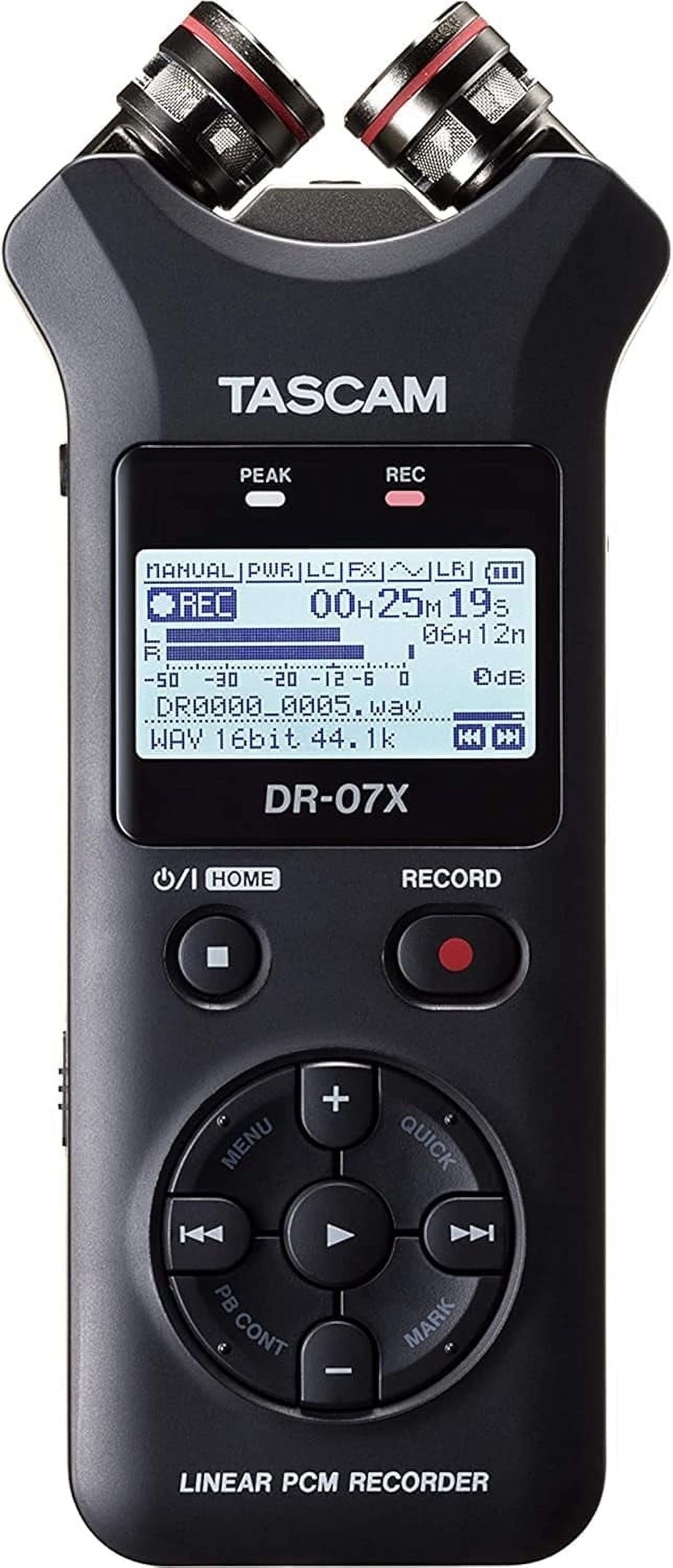 Tascam DR-07X Stereo Handheld Digital Audio Portable Recorder and USB ...