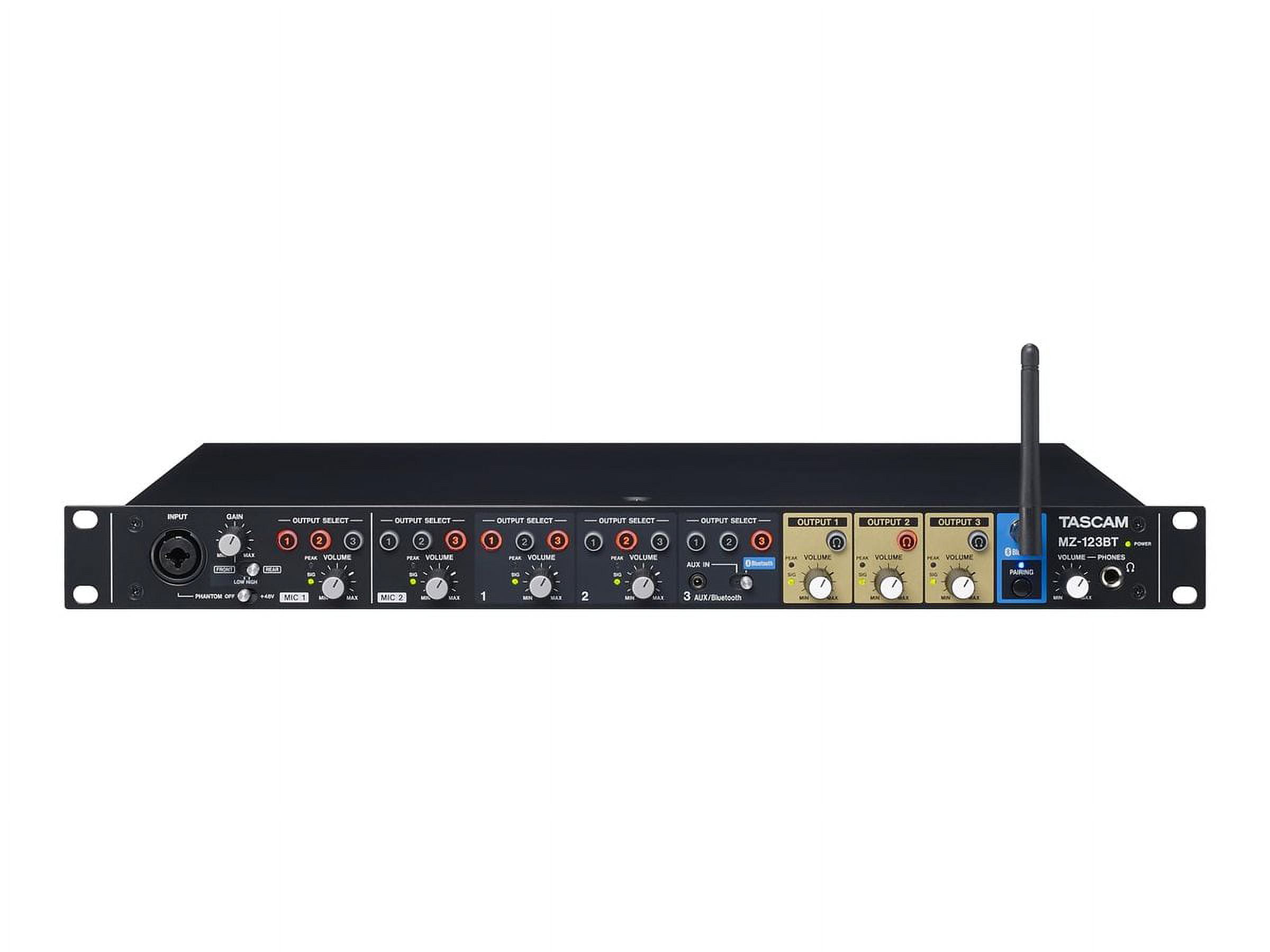 Tascam MZ-123BT - Analog mixer - rack-mountable - Walmart.com