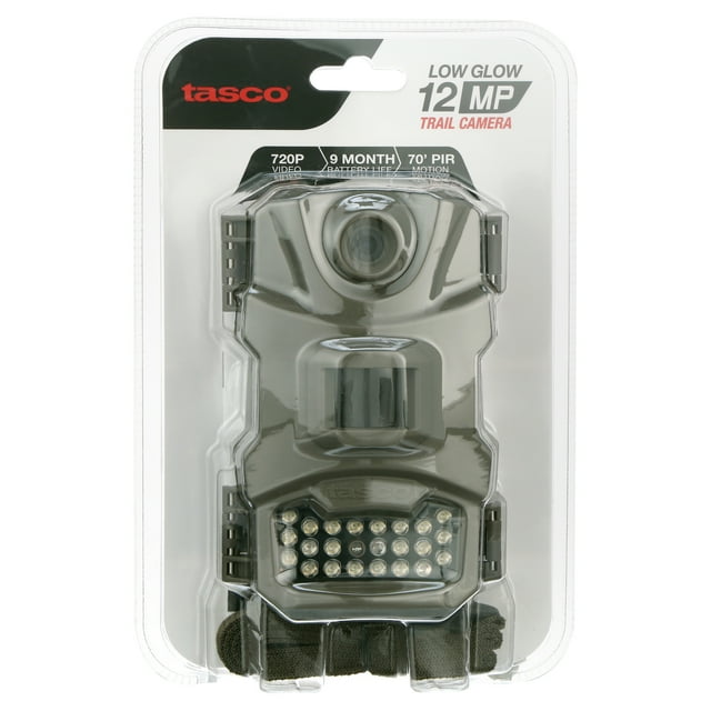 Tasco 12MP Trail Camera with Low Glow Infrared Flash, 720p Video, PIR ...