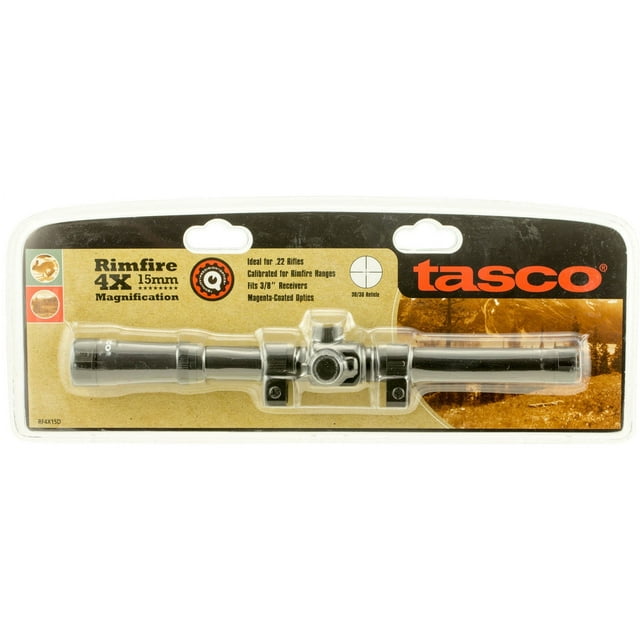 Tasco Tasco Rimfire Scope 4x15mm, Gloss Black, Crosshair Reticle ...