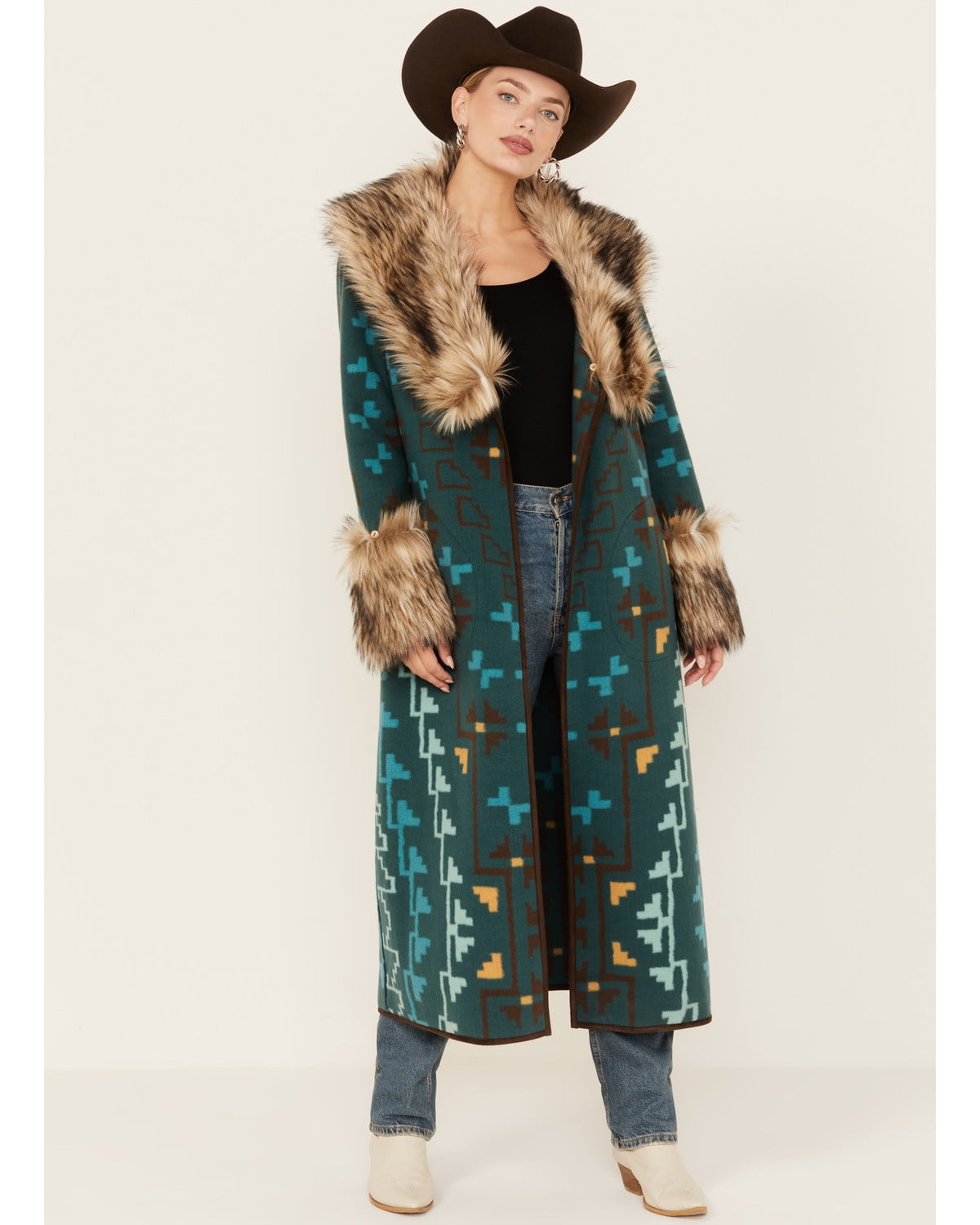 Tasha Polizzi Women's Southwestern Print Everest Blanket Coat - 361503 ...