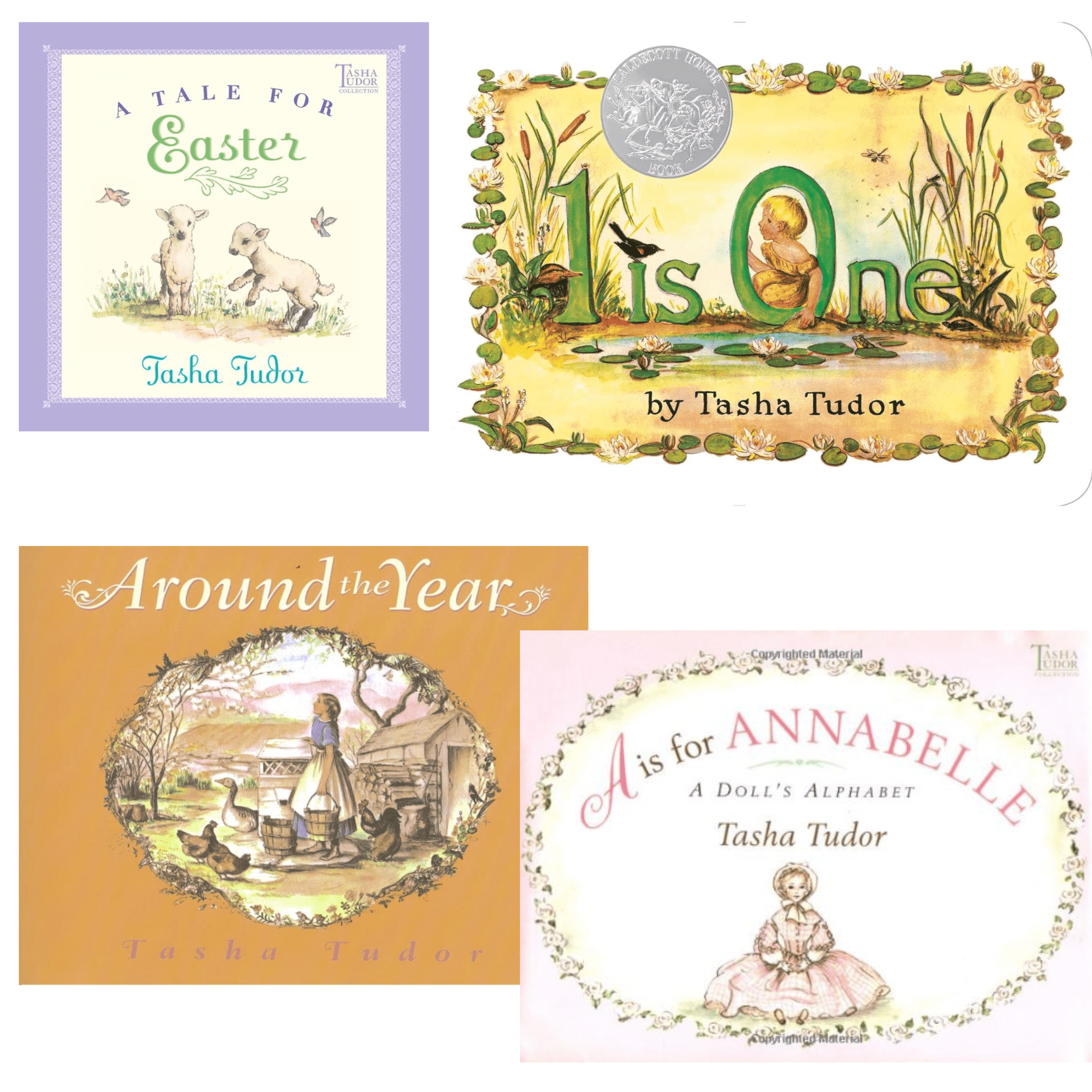 Tasha Tudor 4 Book Set : A Tale For Easter, 1 Is One, A Is for ...